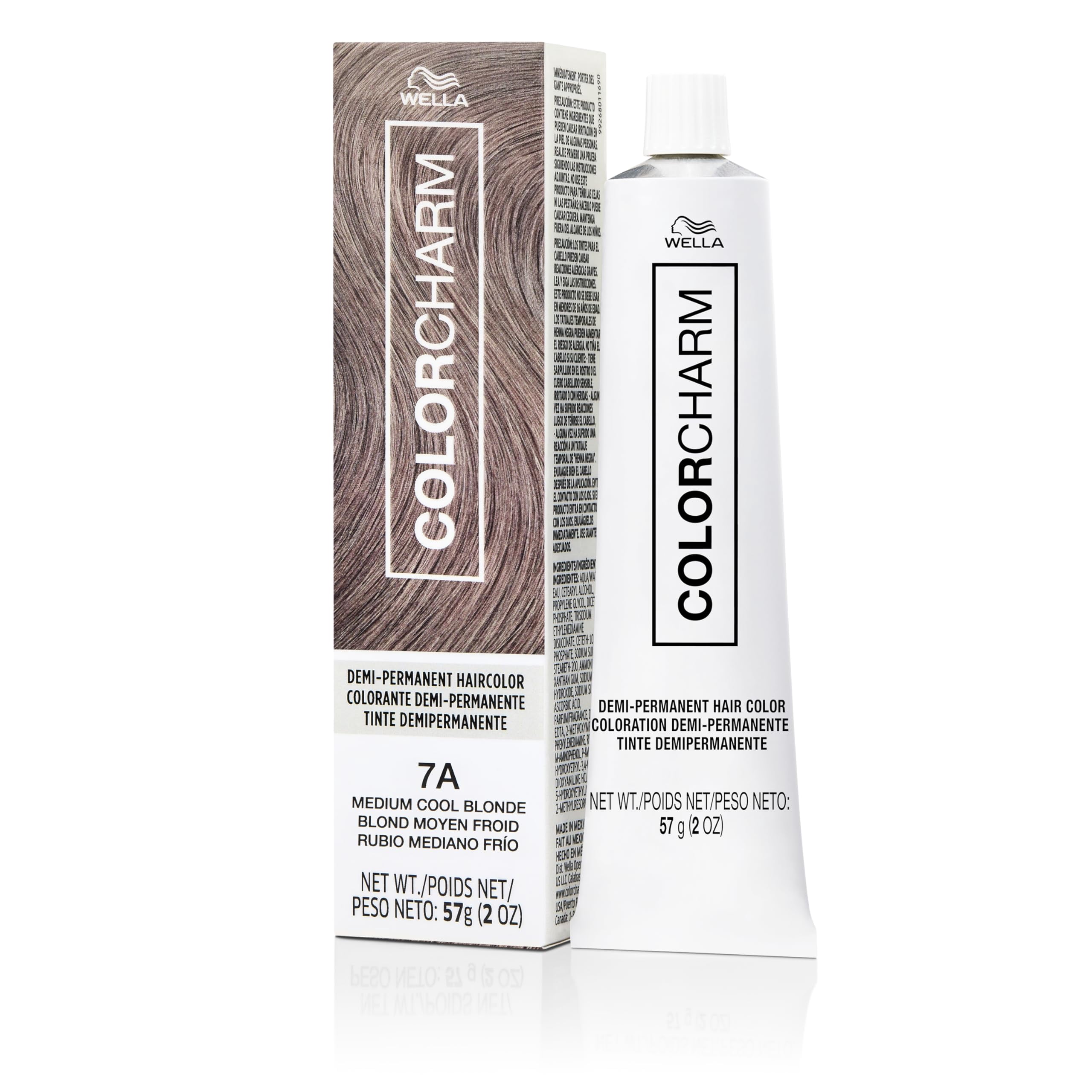 COLORCHARM Demi Permanent Hair OKA4 Color 7A Medium Cool Blonde Gloss ...
