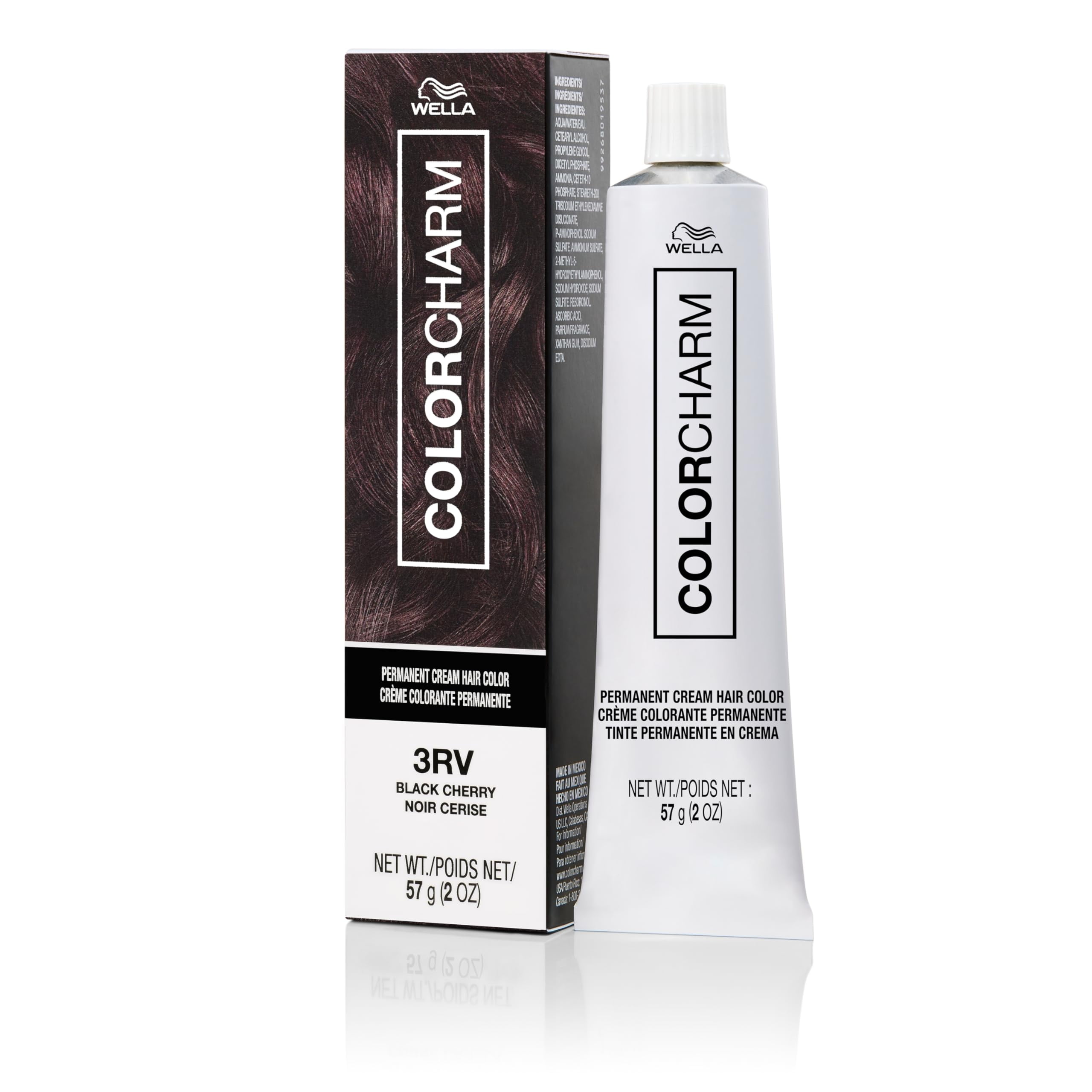 COLORCHARM Permanent Cream Hair Color, 3RV Black Cherry, 2 oz ...