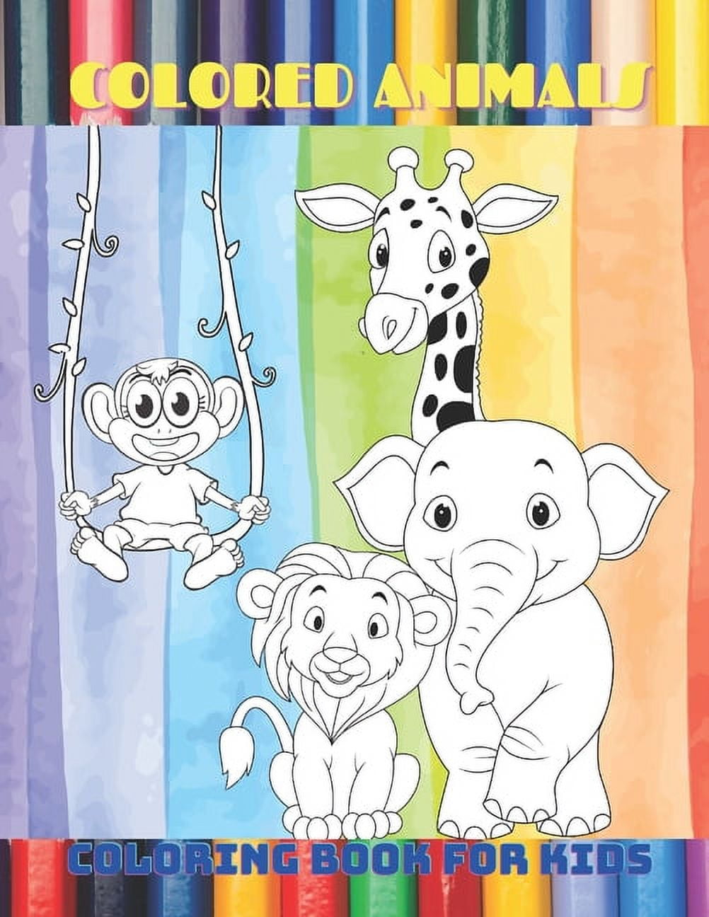 COLORED ANIMALS - Coloring Book For Kids (Paperback) - Walmart.com