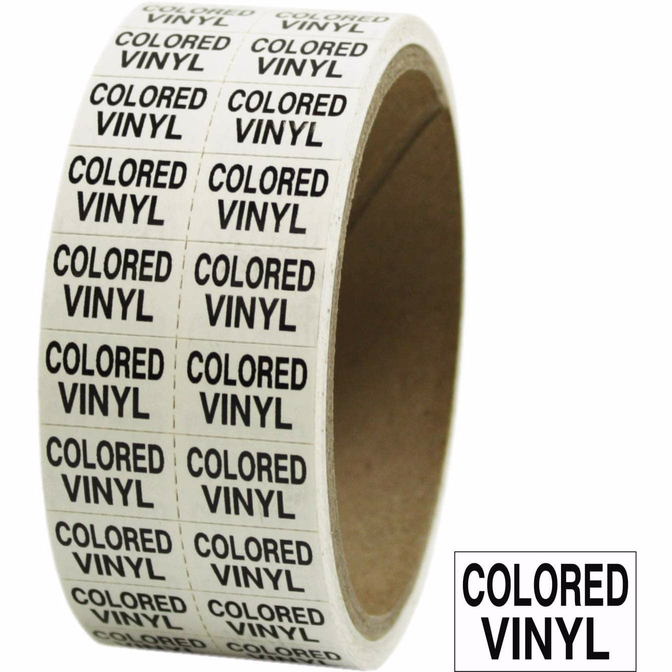 "COLORED VINYL" In-Store Use Black & White Labels - 3/4 x 1/2 Inches ...