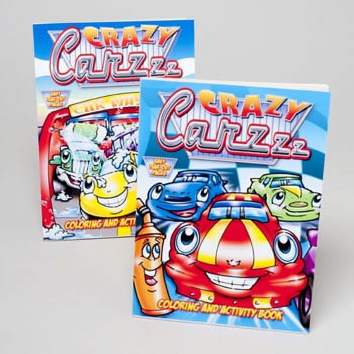 COLORING BOOK CRAZY CARZZ 96 PG ACTIVITY IN 24 CT PDQ, Case Pack of 24 ...
