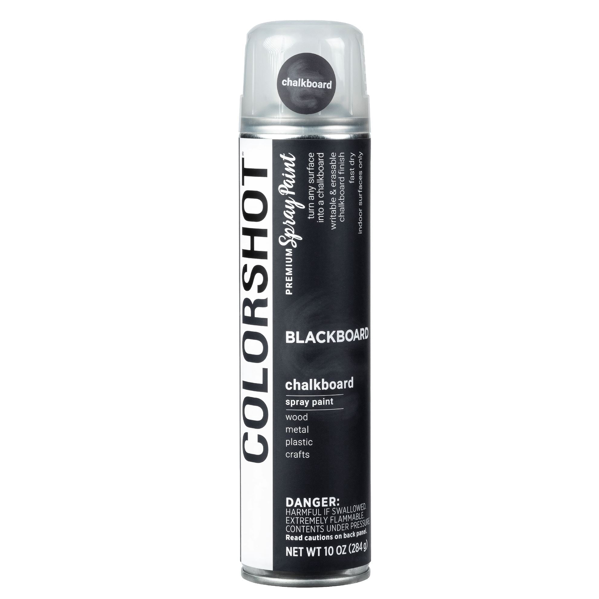 COLORSHOT Chalkboard Spray Paint, Blackboard (Black) 10 oz., Fast ...