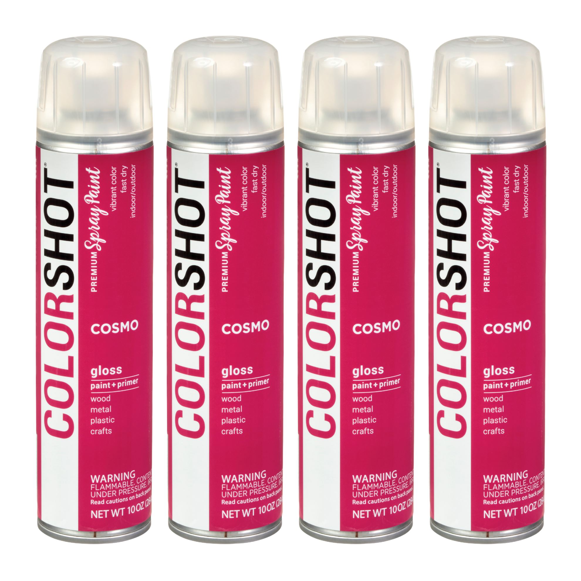 COLORSHOT Gloss Spray Paint Cosmo (Fuchsia) 10 oz. 4 Pack - Walmart.com