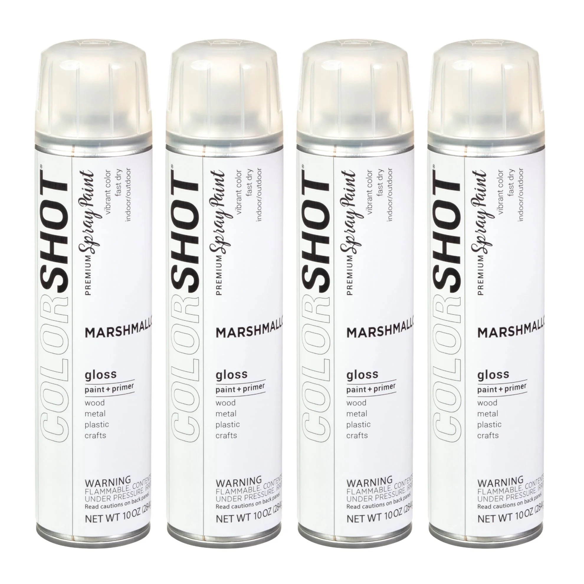 COLORSHOT Gloss Spray Paint Marshmallow (White) 10 oz. 4 Pack - Walmart.com