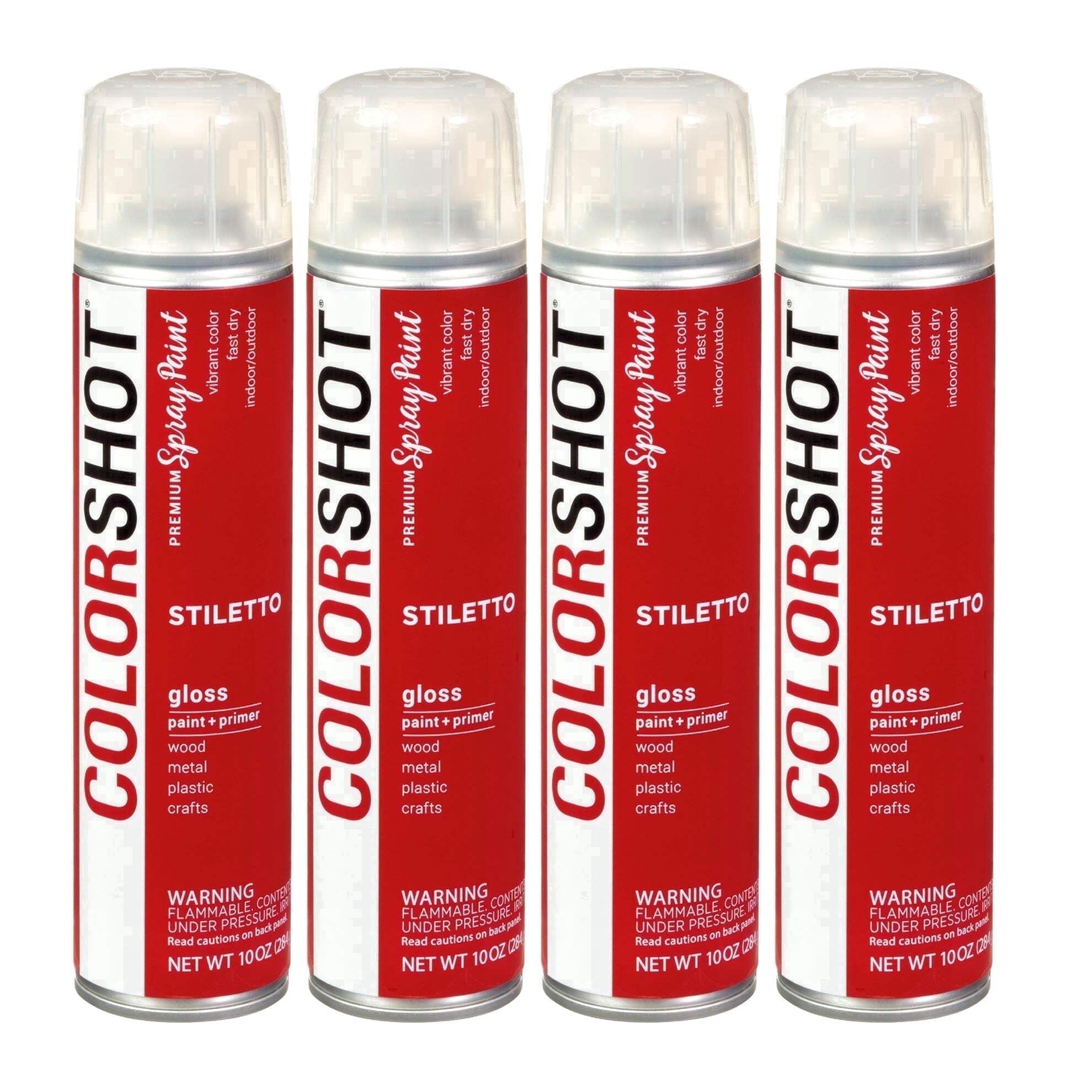 COLORSHOT Gloss Spray Paint, Stiletto Red, Acrylic, Eco-Conscious ...