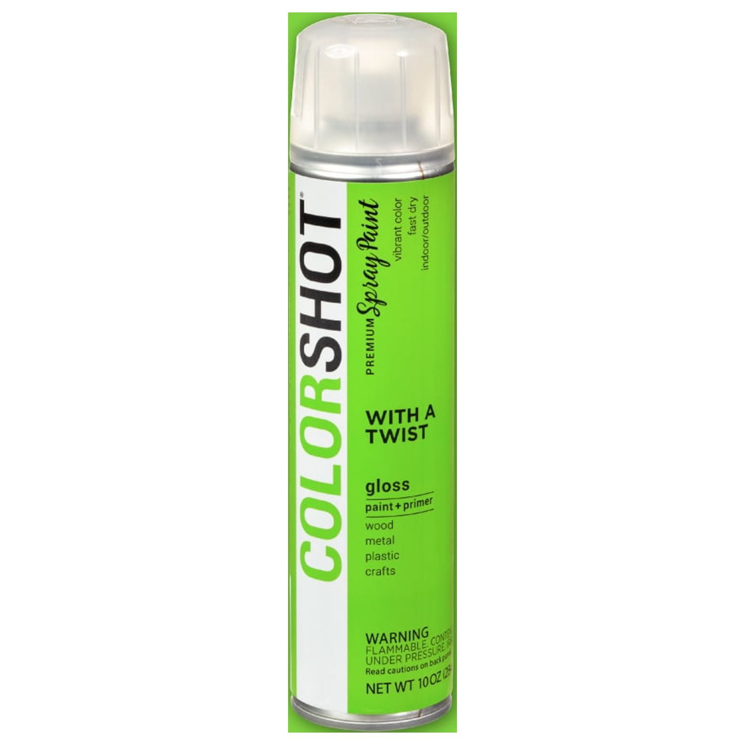 COLORSHOT Premium Multi-Surface Gloss With a Twist Spray Paint - 10 oz ...