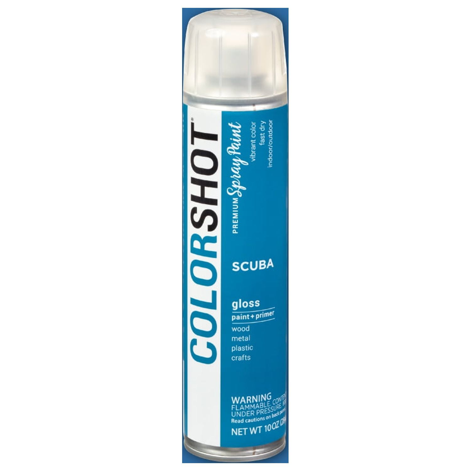 COLORSHOT Premium Multi-Surface Gloss Scuba Spray Paint - 10 oz ...