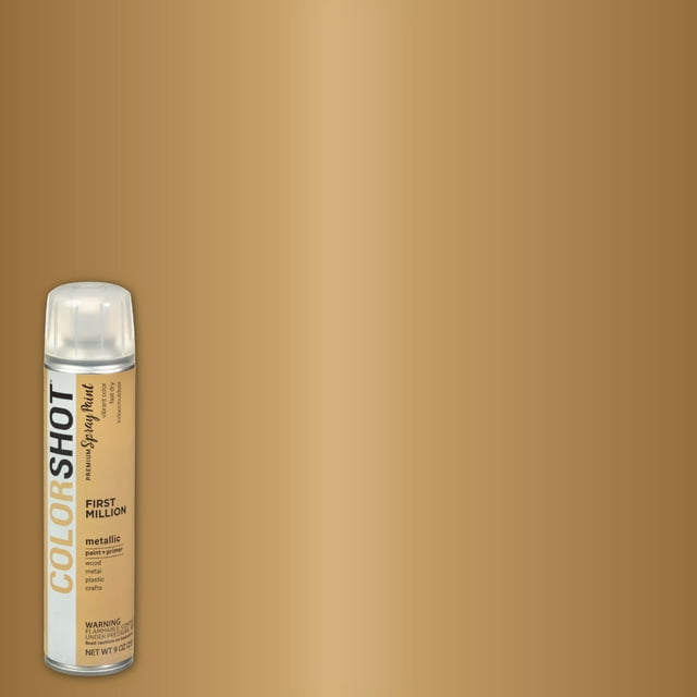 COLORSHOT Premium Multi-Surface Metallic First Million Spray Paint - 9 ...