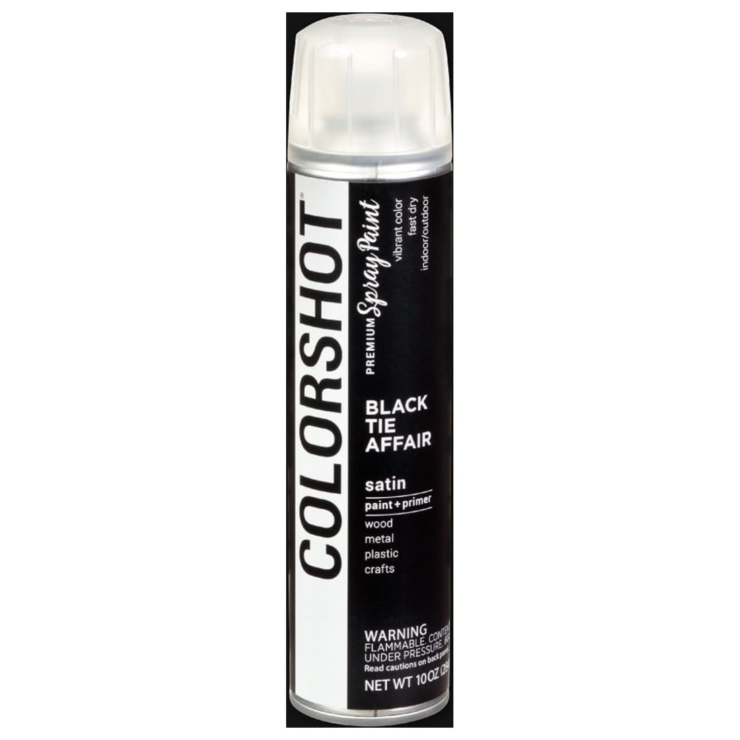 COLORSHOT Premium Multi-Surface Satin Black Tie Affair Spray Paint - 10 ...