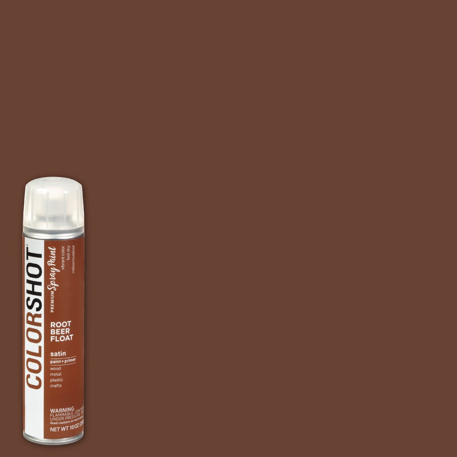 COLORSHOT Premium Multi-Surface Satin Root Beer Float Spray Paint - 10 ...