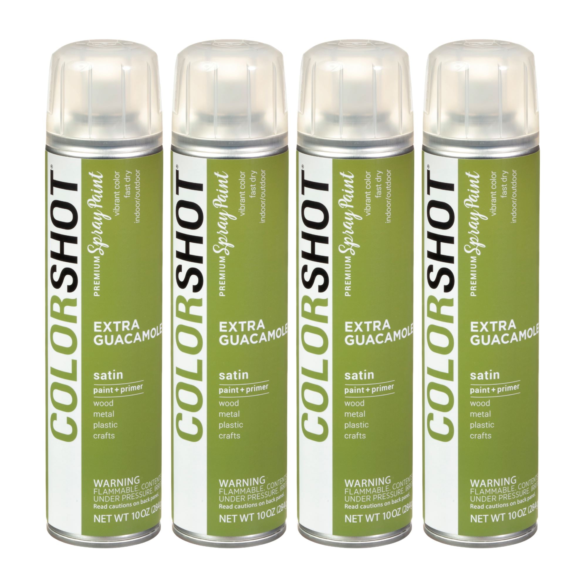 COLORSHOT Satin Spray Paint Extra Guacamole (Avocado) 10 oz. 4 Pack ...