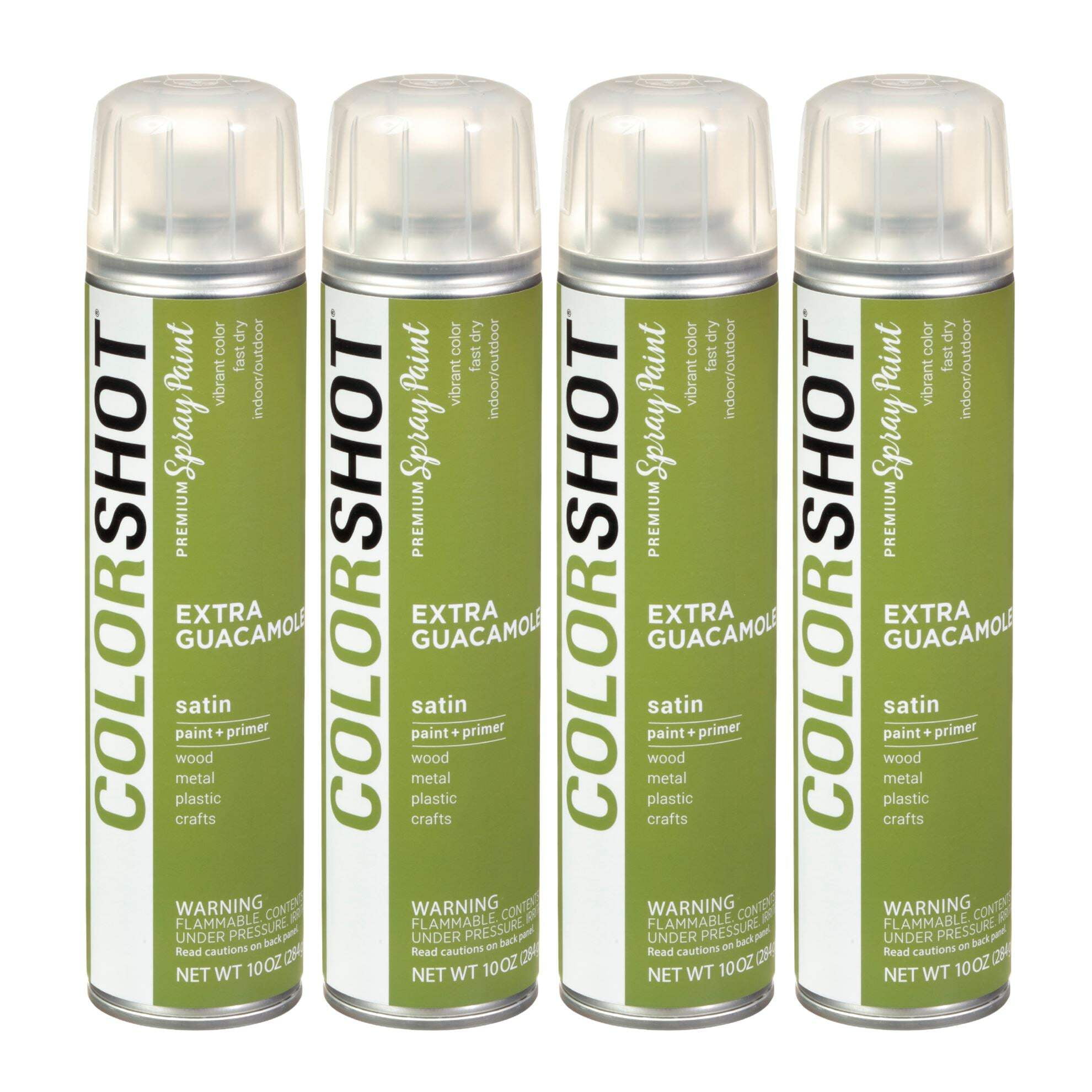 COLORSHOT Satin Spray Paint Extra Guacamole (Avocado) 10 oz. 4 Pack ...