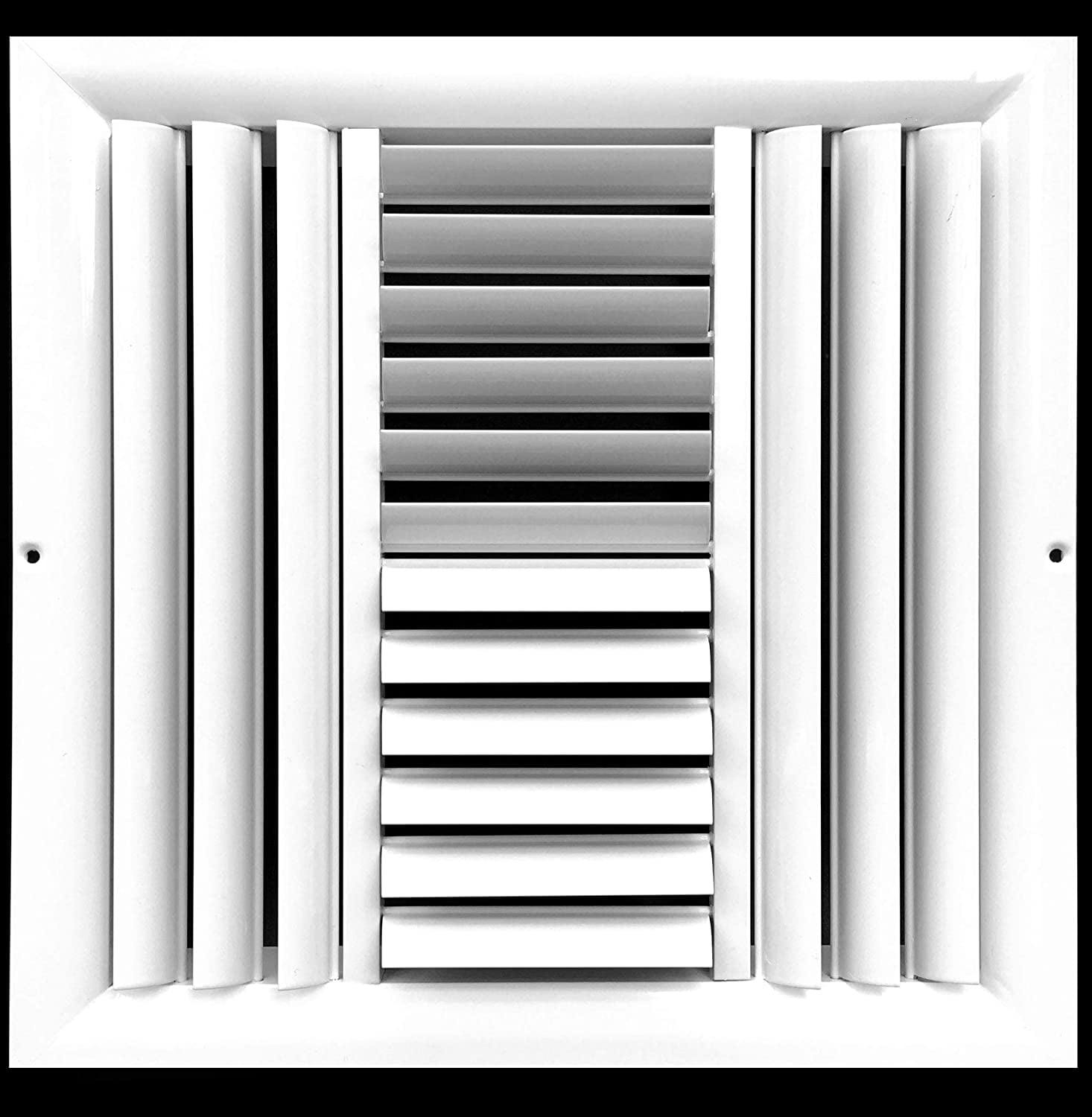 COLOUR 14w X 14h 4Way Aluminum Curved Blade Adjustable Air Supply HVAC ...