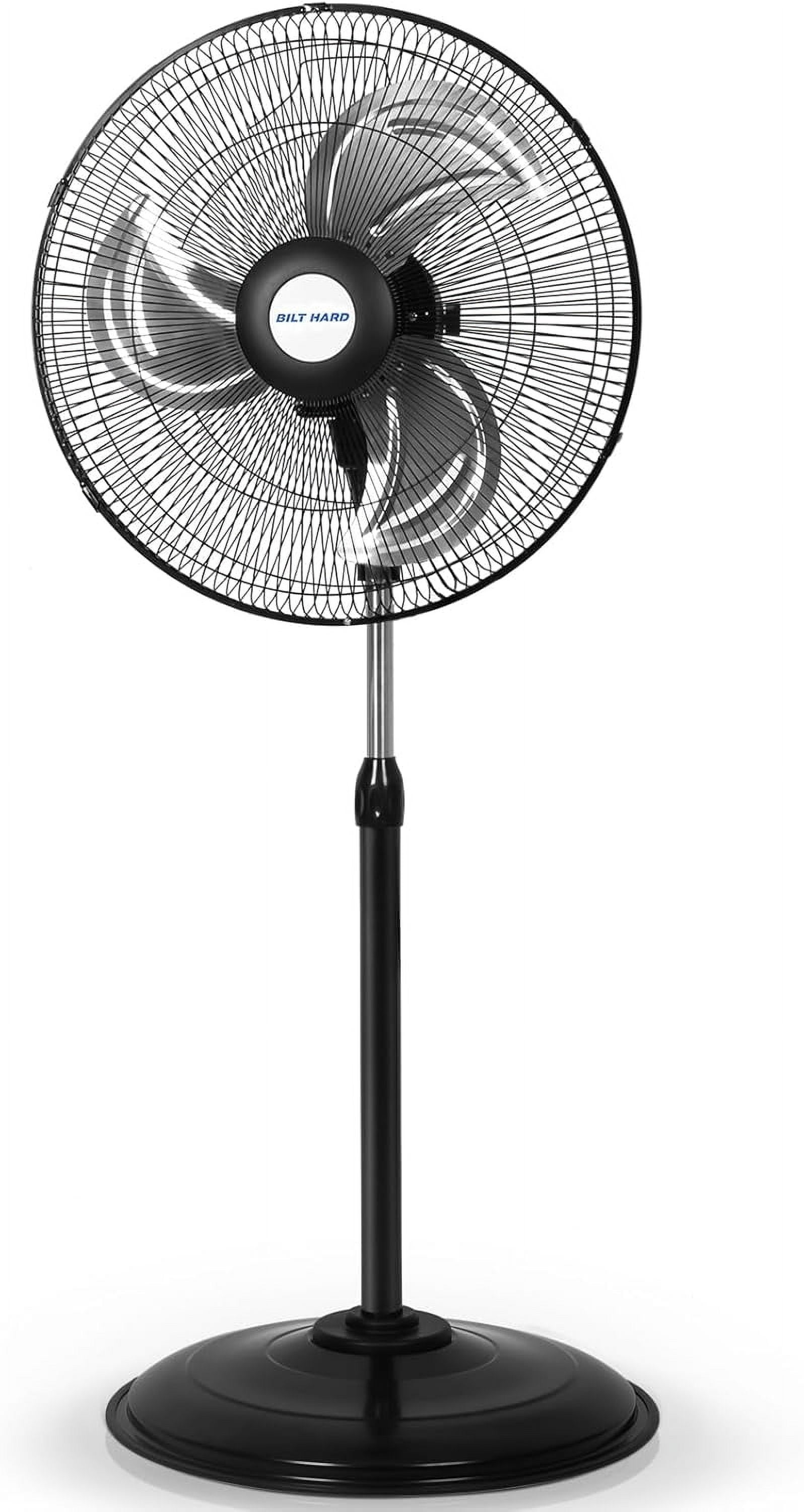 COLOUR 3900 CFM 18" High Velocity Pedestal Oscillating Fan, 3-Speed ...