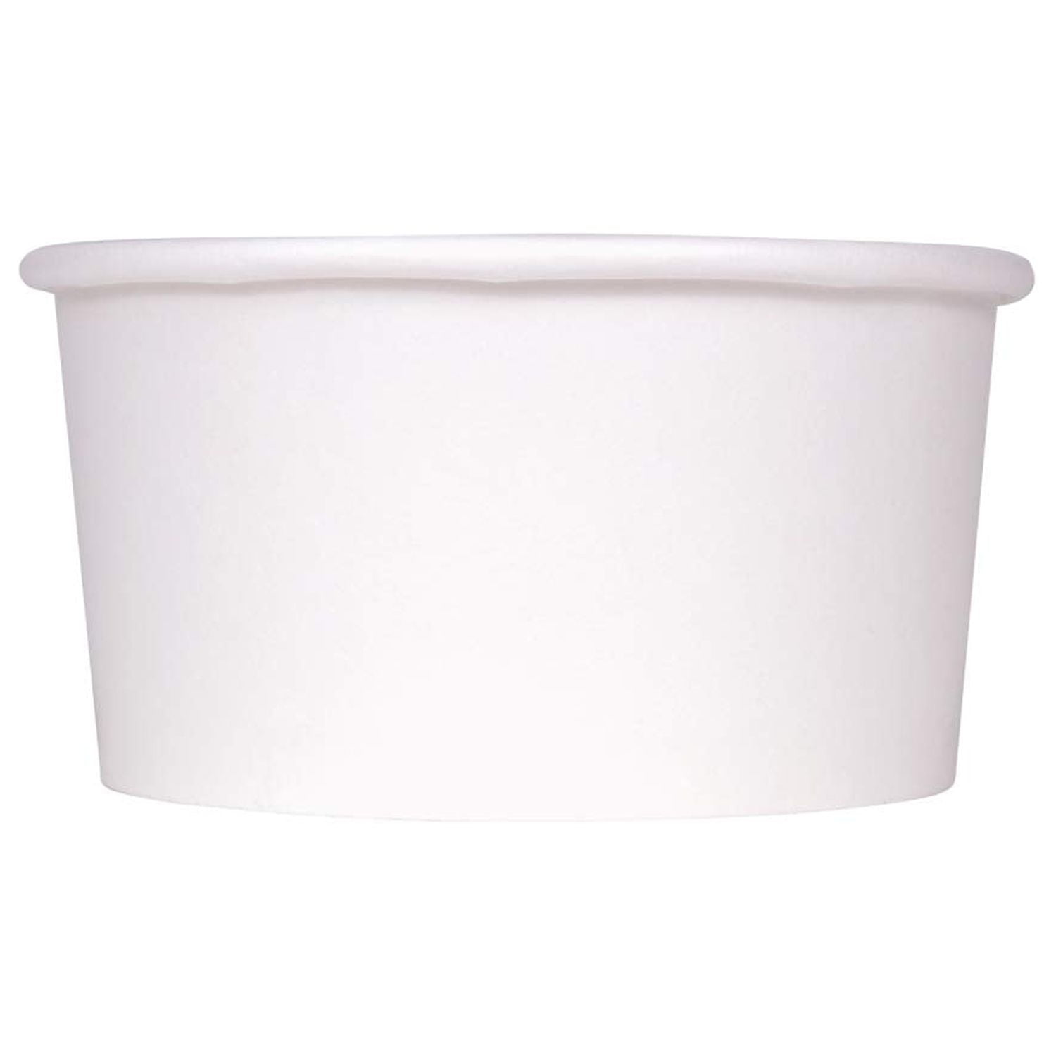 COLOUR [6oz - 1000 ct] White Paper Food Container for Hot or Cold Food ...
