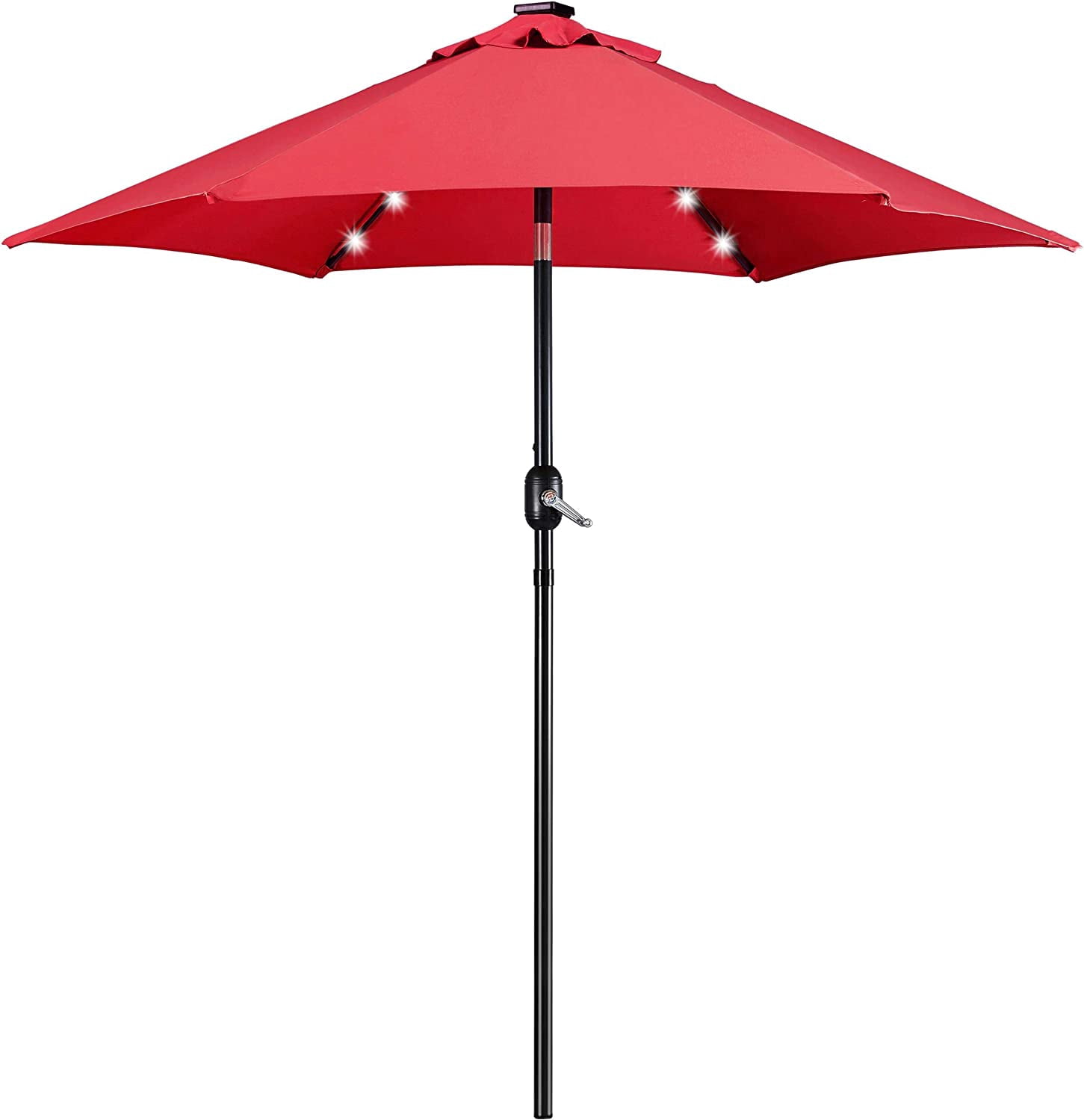 COLOUR 7.5FT Solar Powered Patio Umbrella - UV Protection Market Table ...