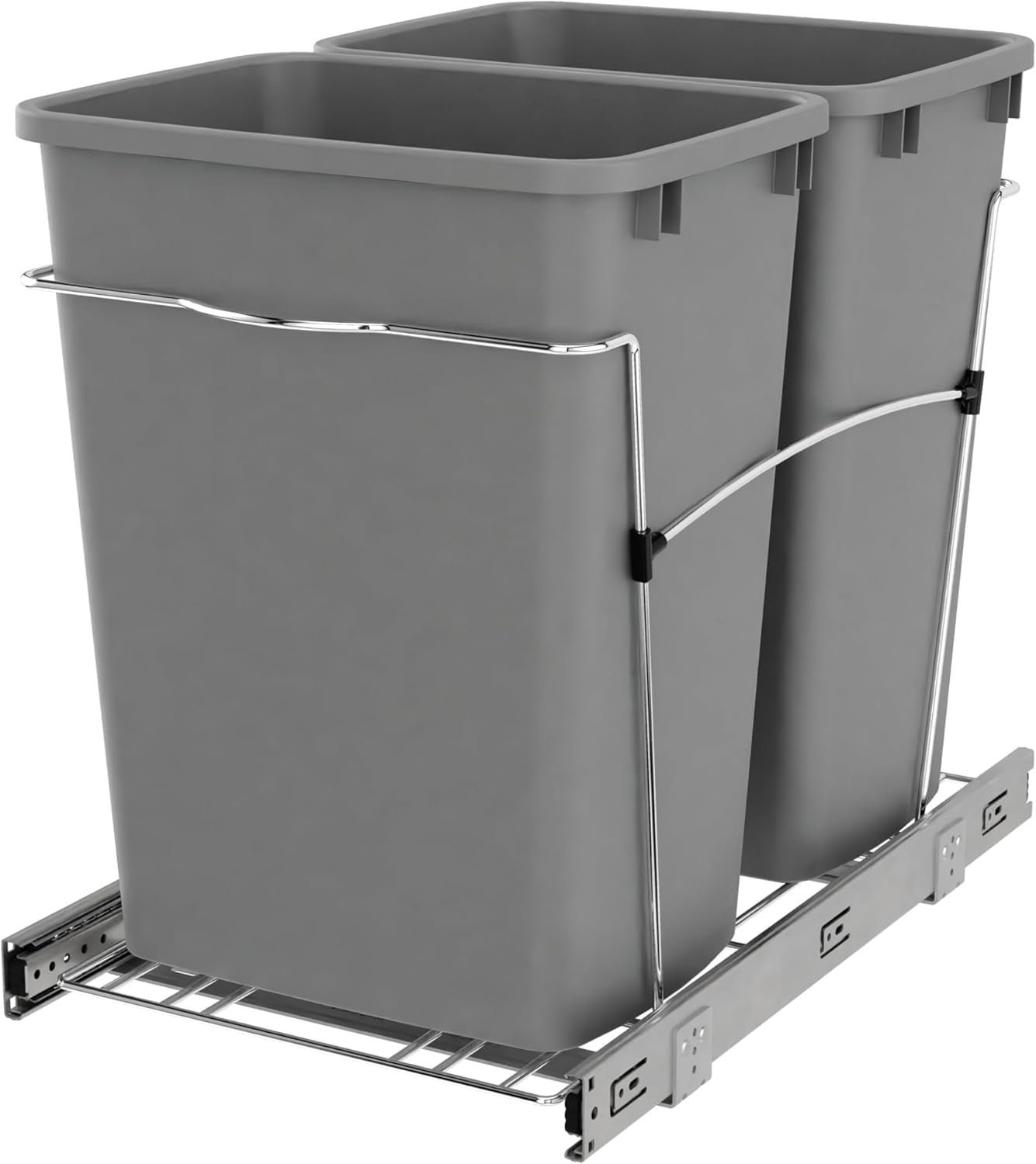 COLOUR Double Pullout Trash Can for Kitchen Cabinets 35 Qt Garbage ...