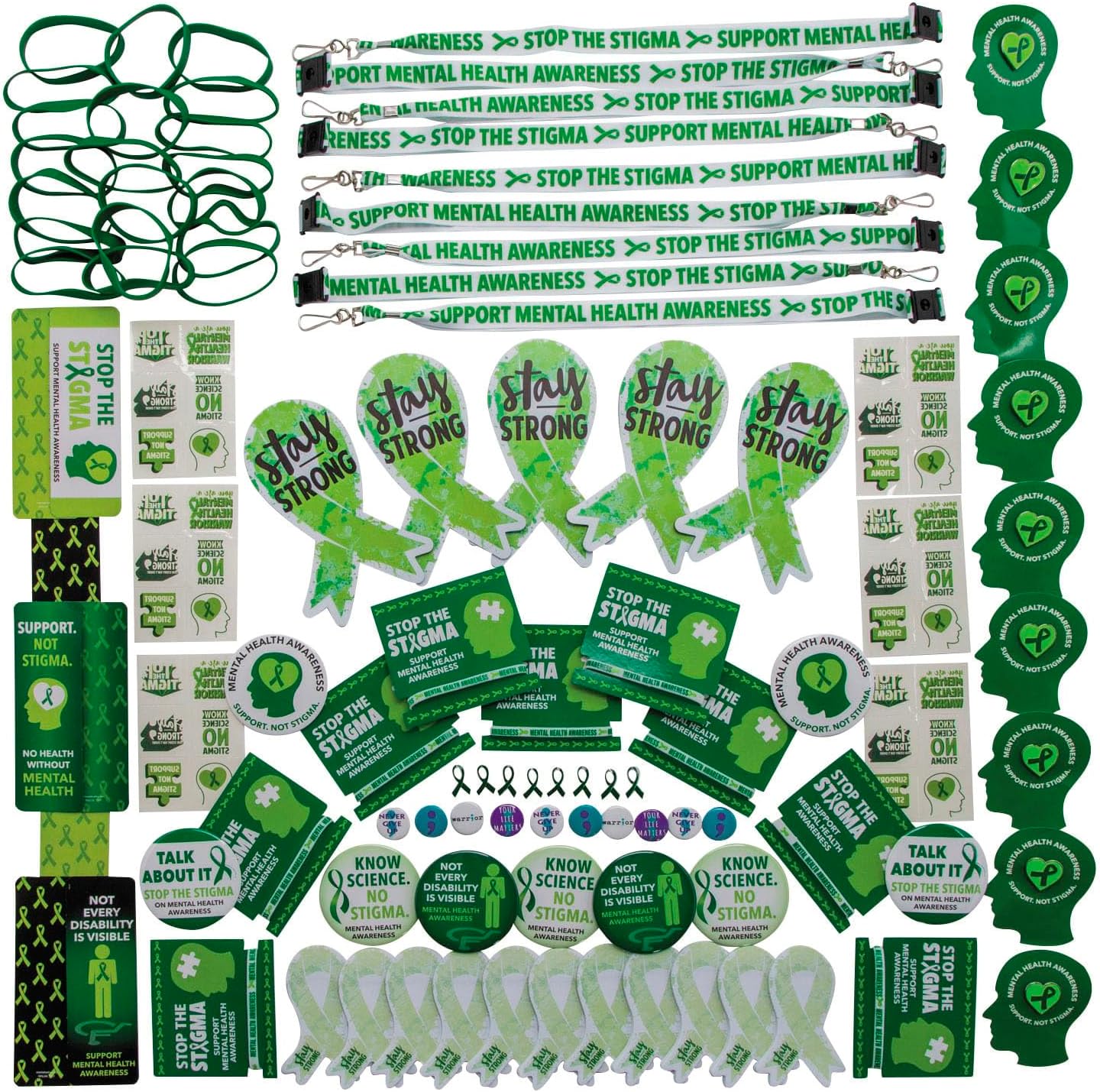 COLOUR Mental Health Awareness Bulk Favor Assortment - Break The ...