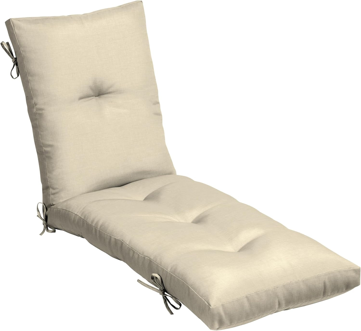 COLOUR Outdoor Plush Modern Tufted Chaise Cushion, 76 x 22, Water Repellent, Fade Resistant ...