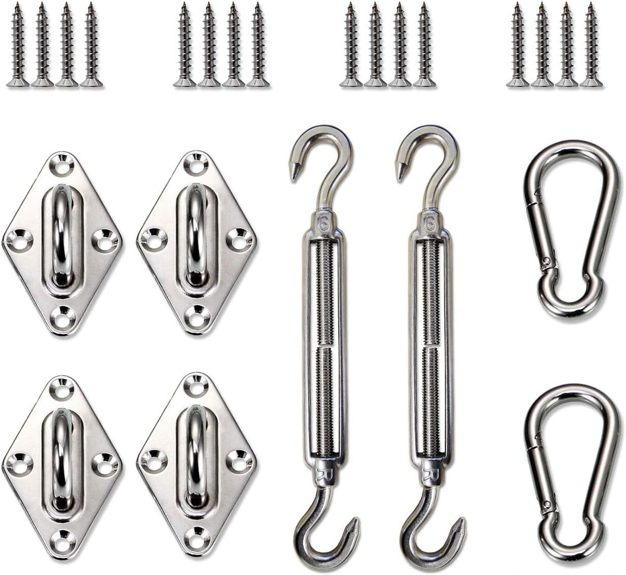 COLOUR Sunrise Sun Shade Sail Hardware Kit for Square and Rectangle Sun ...