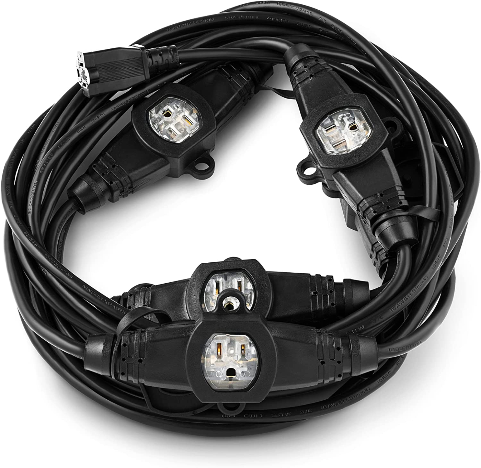 Hyper Tough 25FT 16AWG 3 Prong Tan Single Outlet Outdoor Extension Cord ...