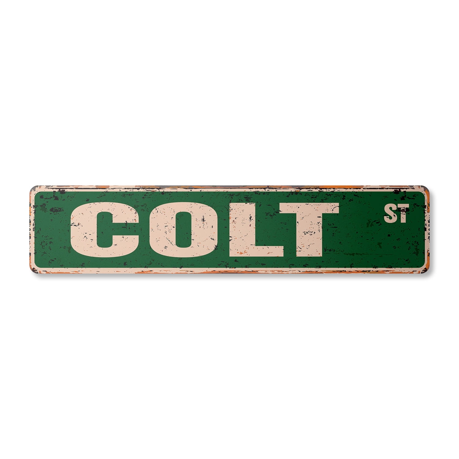 COLT Vintage Aluminum Street Sign Childrens Name Room Metal Sign rustic ...