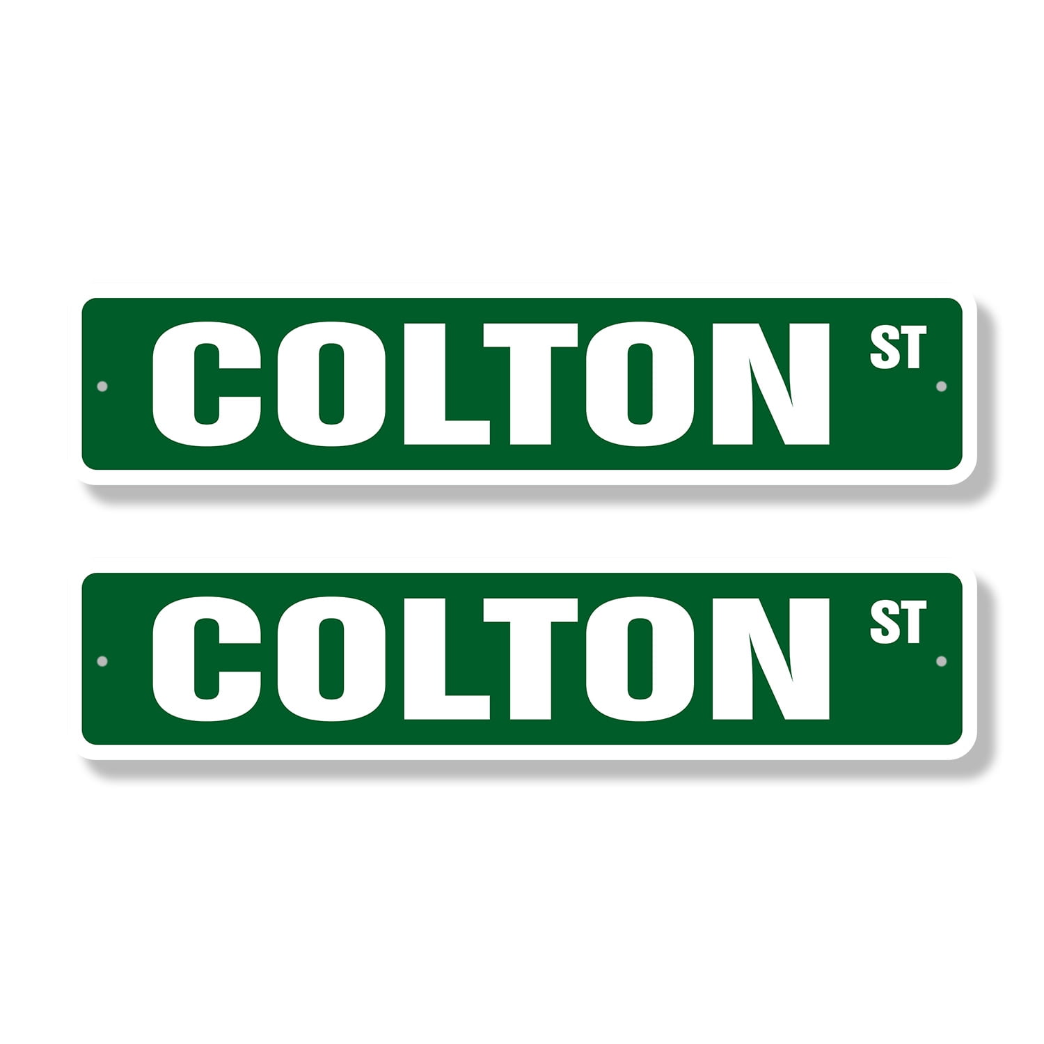 COLTON Classic Street Sign (2 Pack) Childrens Name Room Sign Road Sign ...