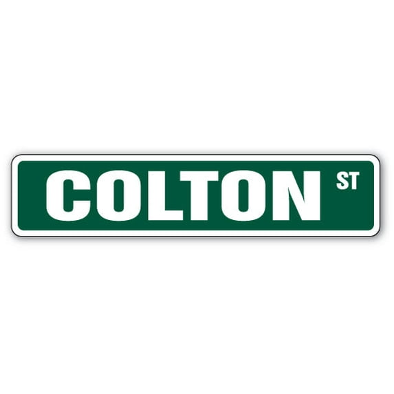 COLTON Street Sign Childrens Name Room Sign | Indoor/Outdoor | 30" Wide ...