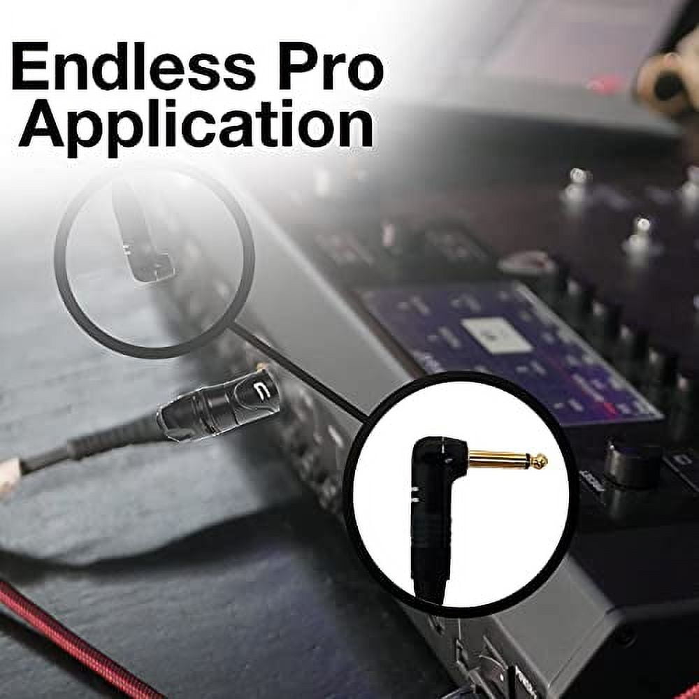 COLUBER CABLE Right Angle 1/4" TS to 3.5 TS Male - 25 Feet - Blue - Pro 3-Pin Microphone ...