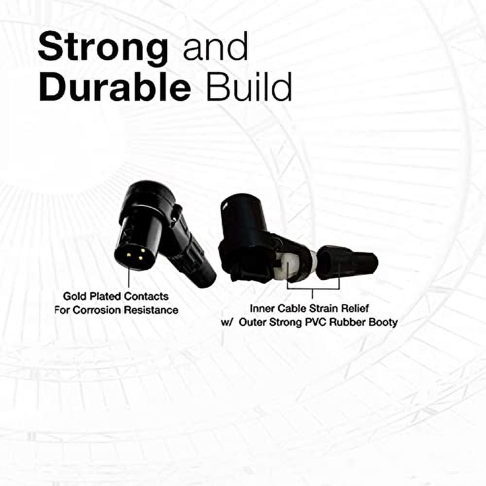 COLUBER CABLE Right Angle 3-Pin XLR Male to 3.5 TRS Male - 200 Feet ...