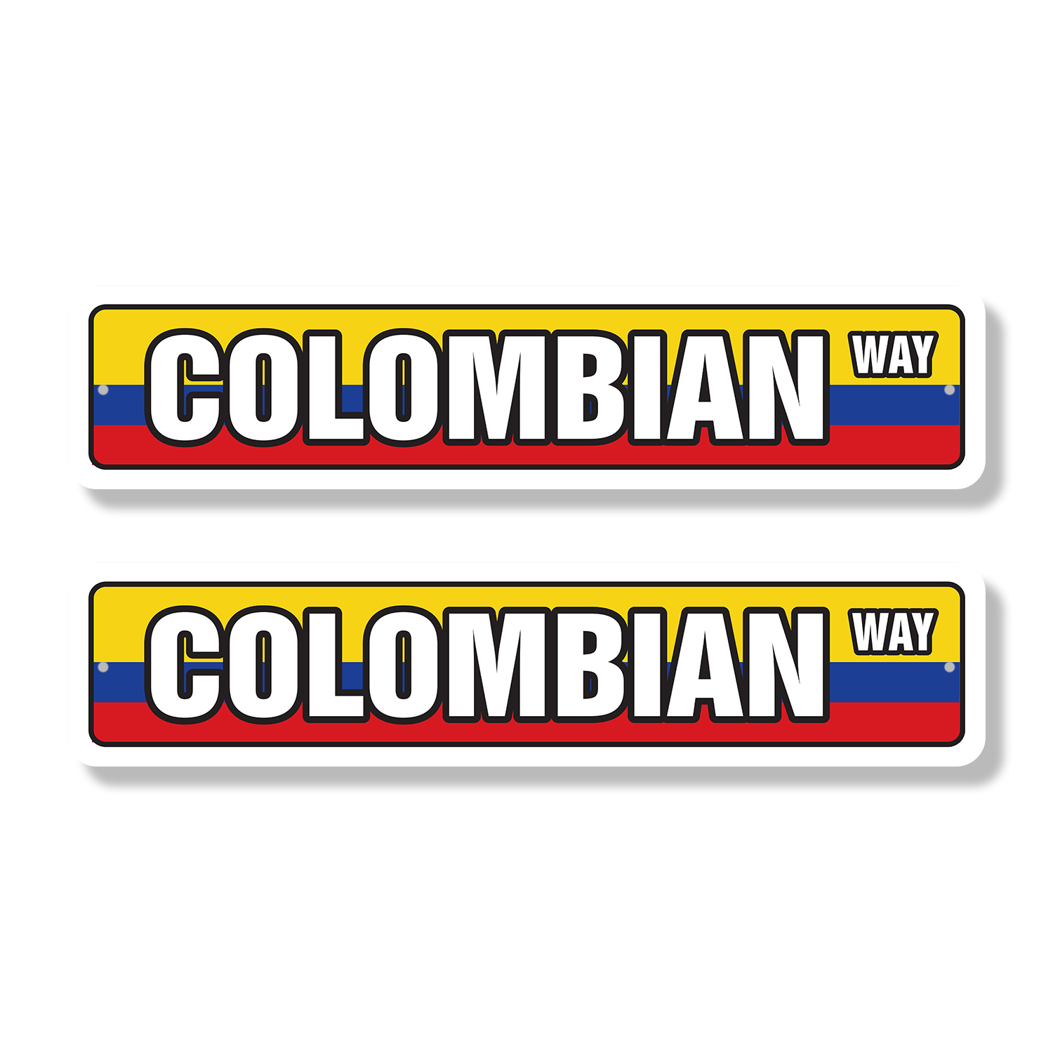 COLUMBIAN FLAG Classic Street Sign (2 Pack) columbia national nation ...