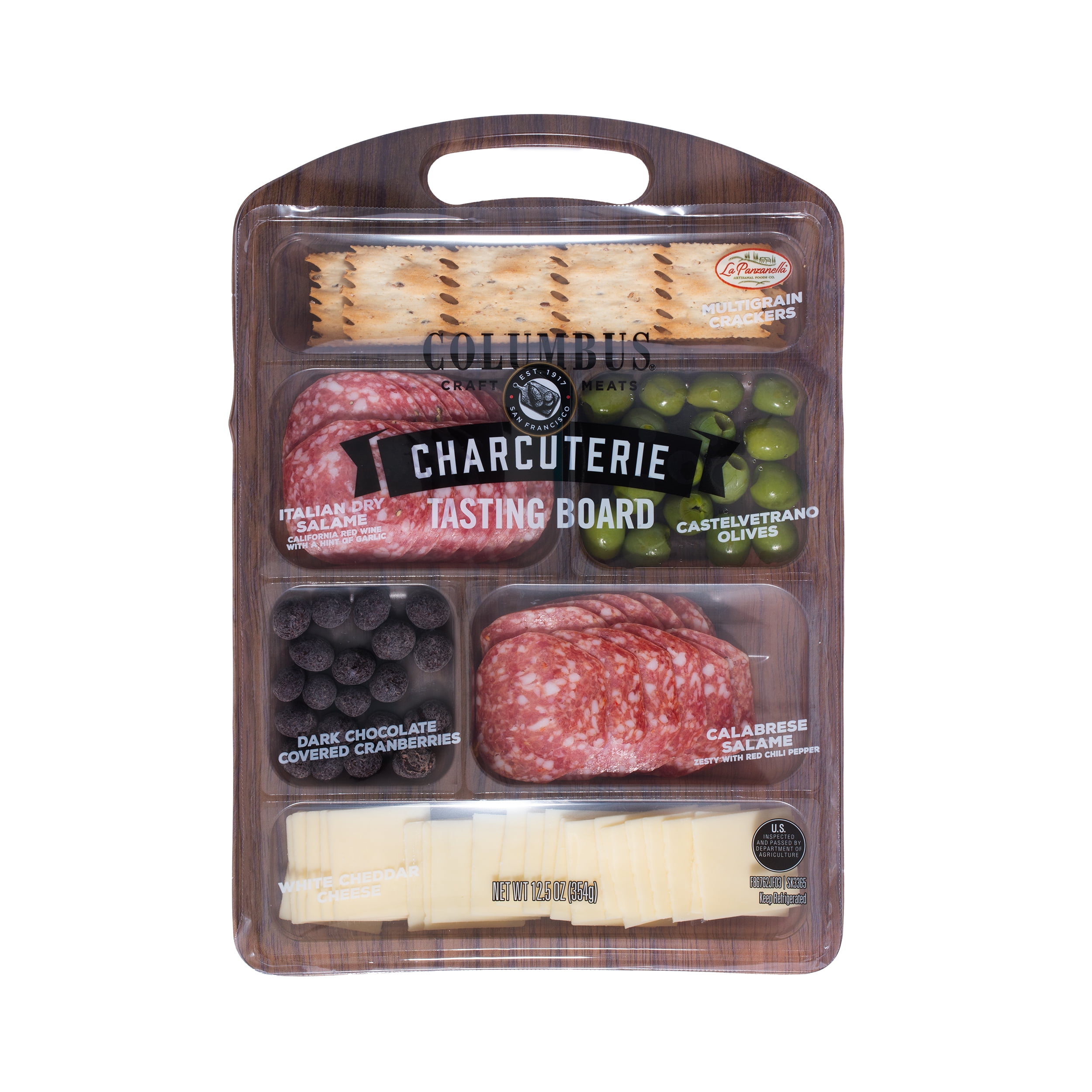 COLUMBUS Charcuterie Tasting Board, Refrigerated, 12.5 oz Plastic Tray ...