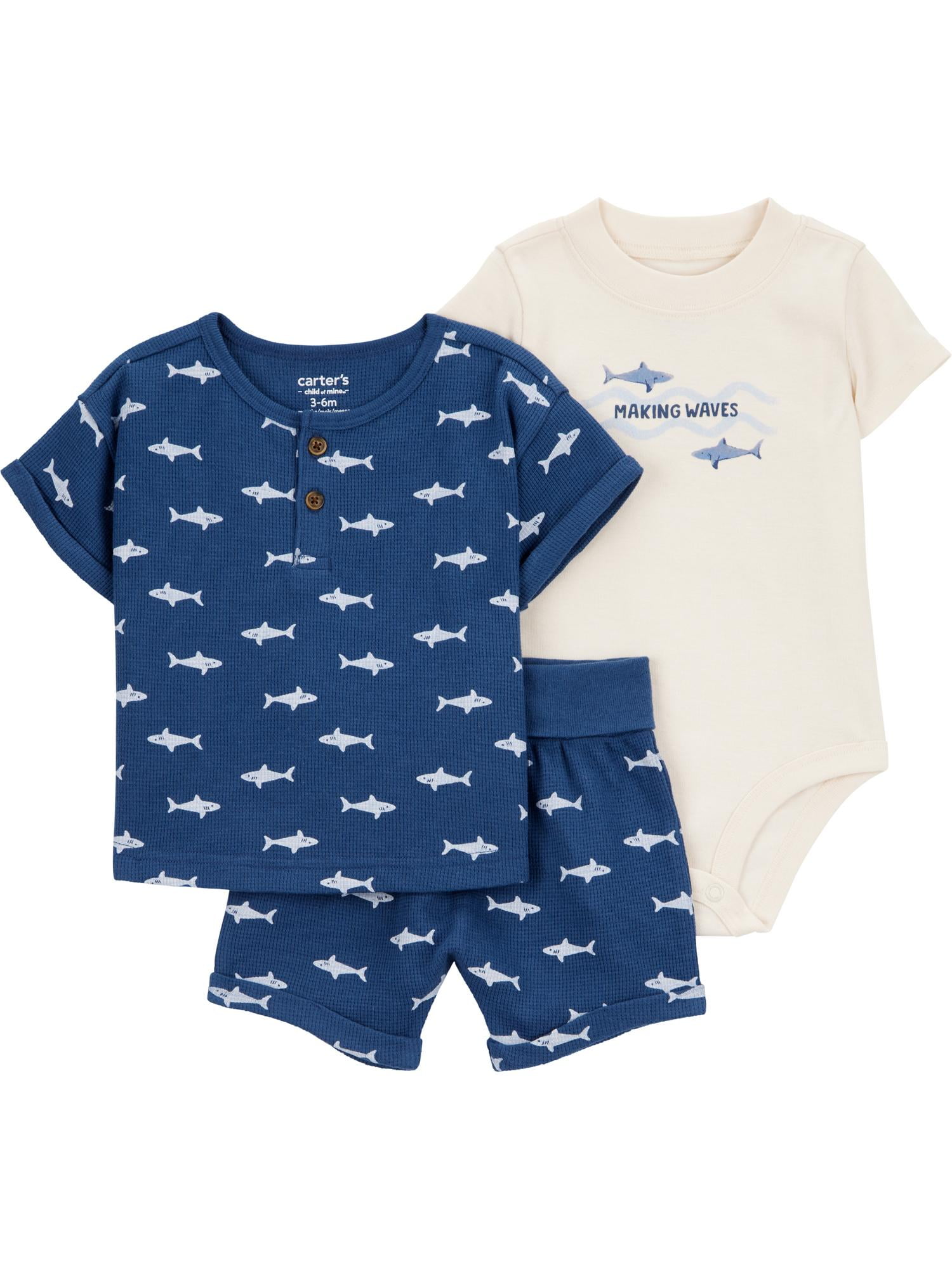 Carter's Child of Mine Baby Boy Outfit Set, 3-Piece, Sizes 0/3-24 Months - Walmart.com
