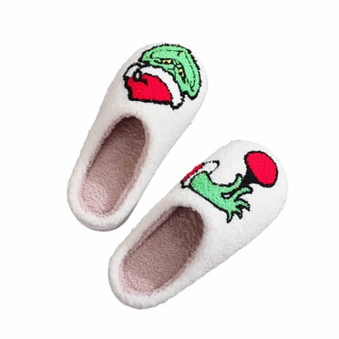 Dr. Seuss The Grinch That Stole Christmas Slippers Santa Grinch Slipper ...