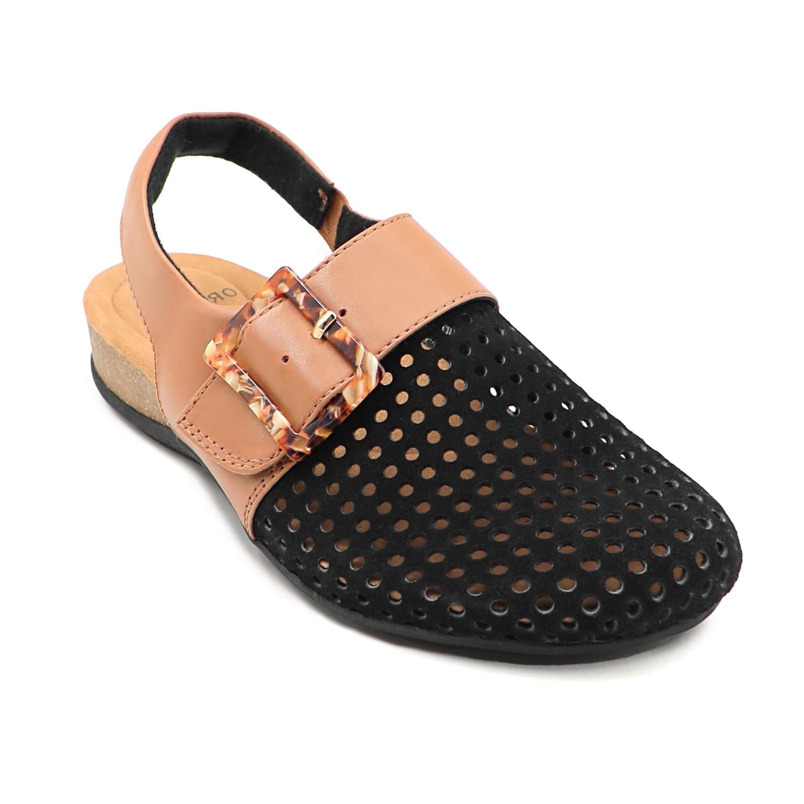 COM STAR Women's Mesh Flatform Mules with Arch Support Footbed Open ...