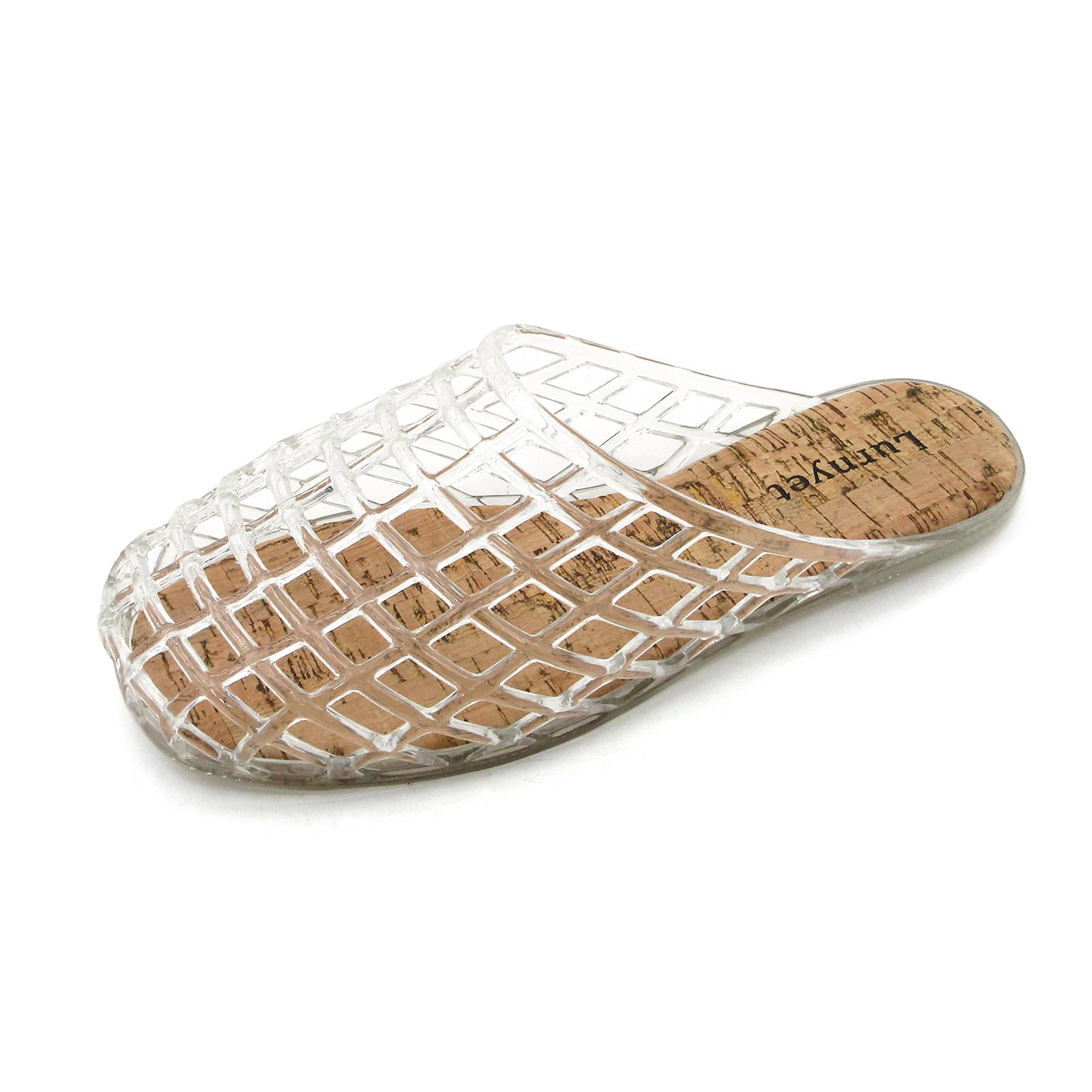 COM STAR Women's Summer PVC Flat Sandals - Slip On Jelly Mesh Slippers ...