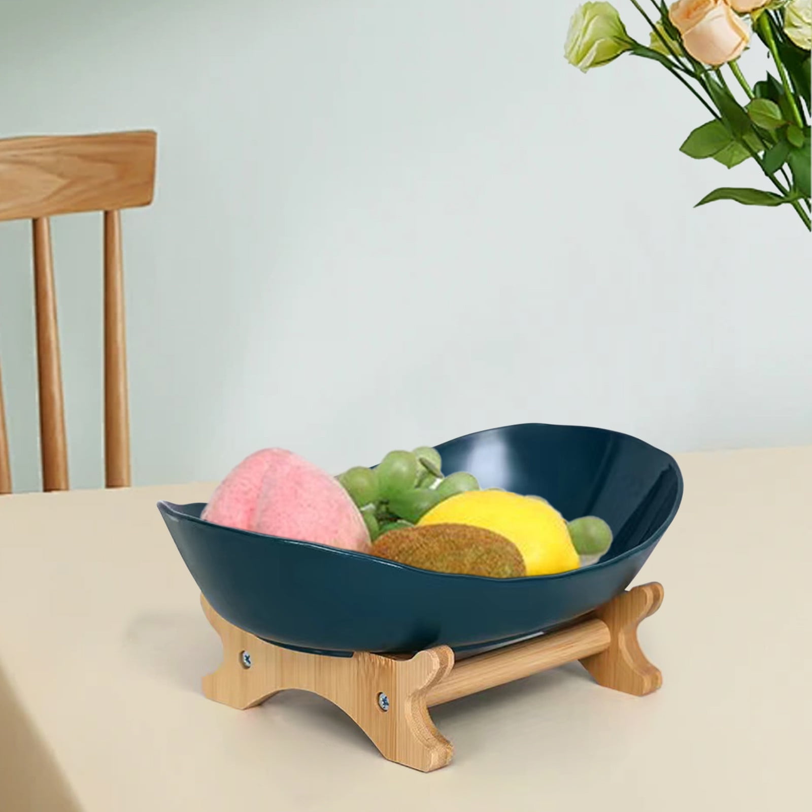 COM1950s 1/2/3-Tier European Ceramic & Wooden Snack Tray - Elegant ...