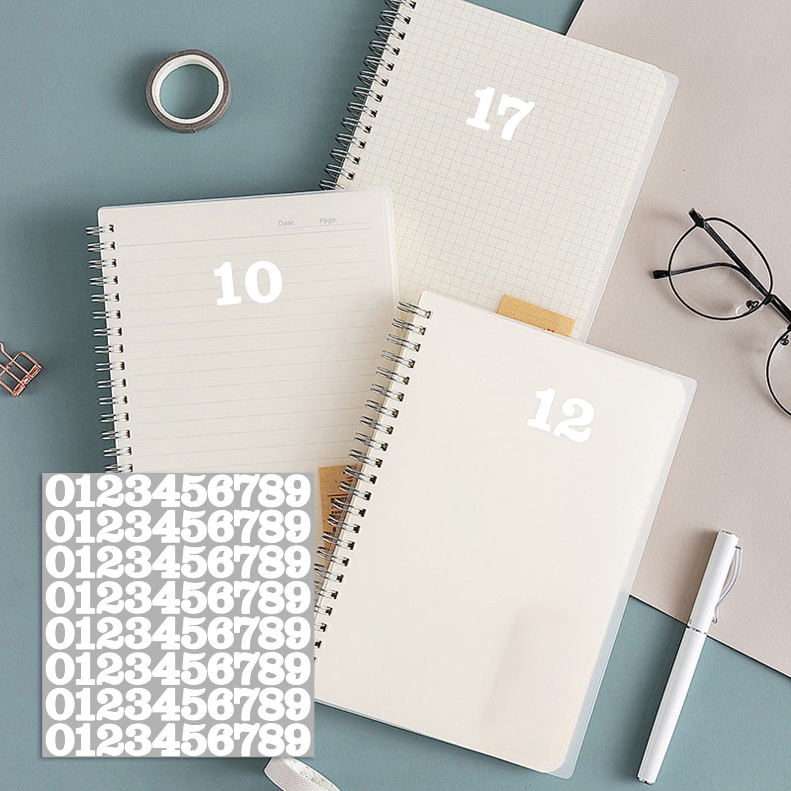 COM1950s 1 Inch Number Stickers,Self Adhesive 0-9 Decals for Mailbox ...
