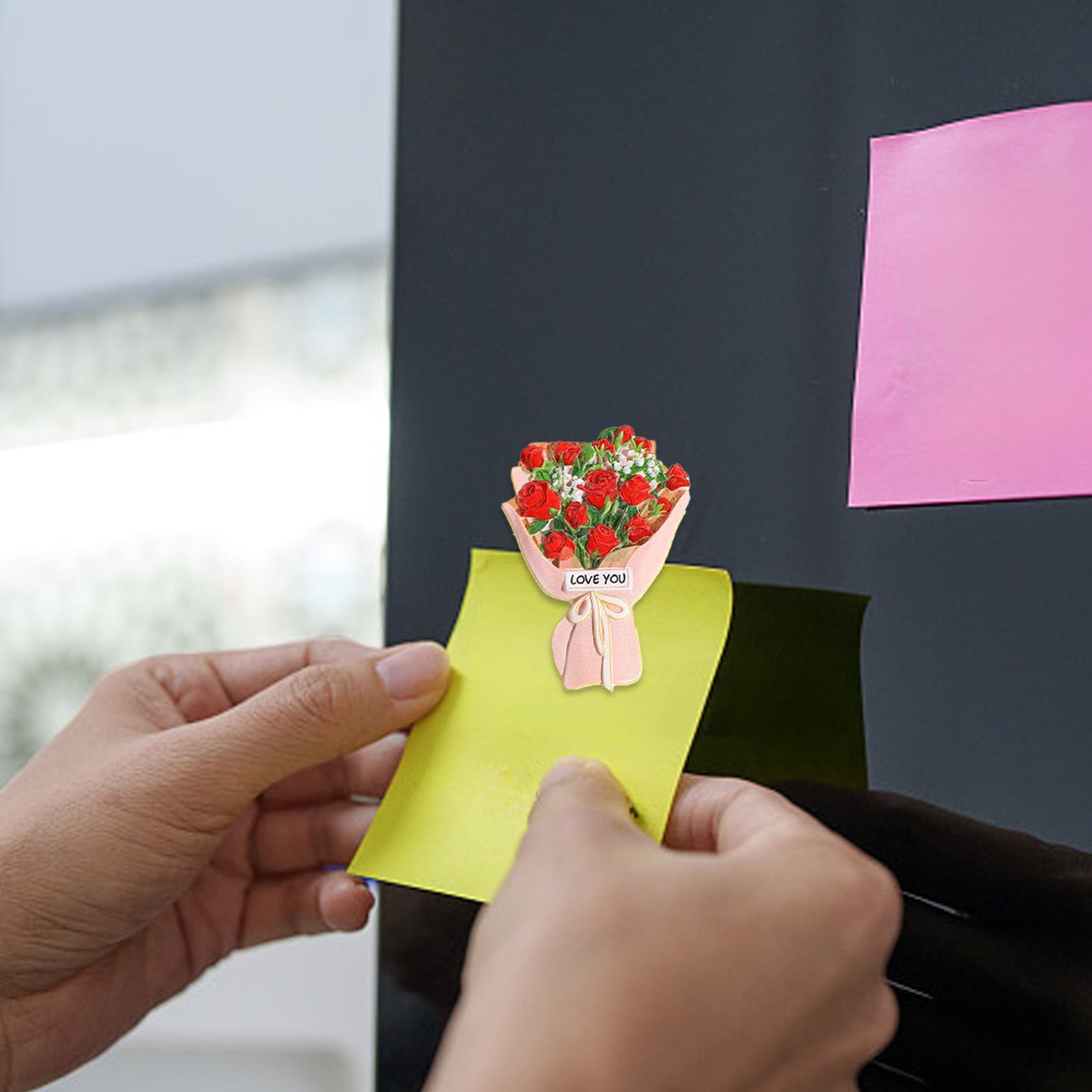 COM1950s 1 Pcs Flower Magnets Colorful Flower Refrigerator Magnets ...