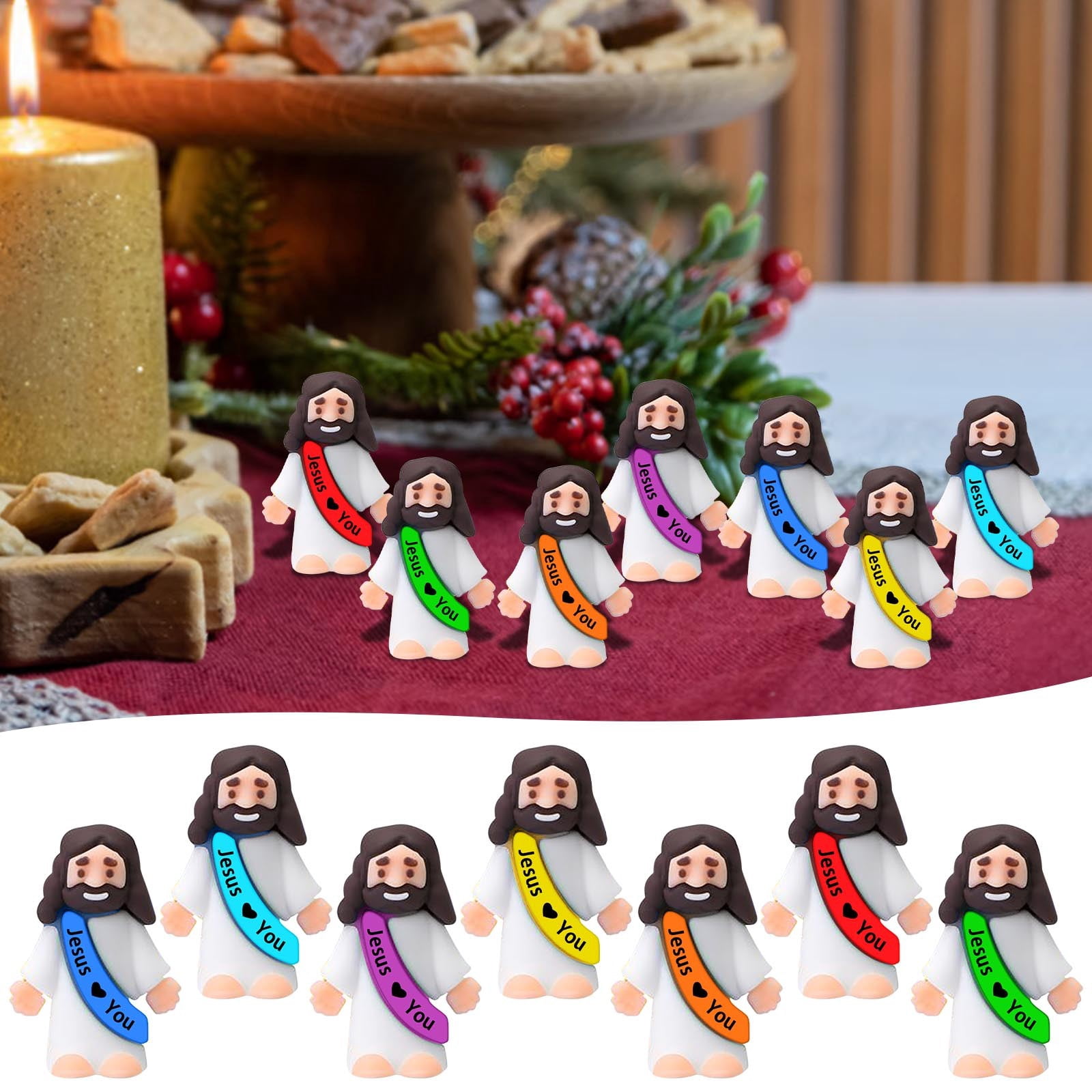 COM1950s 1 Pcs Jesus Toys Original Design Mini Rubber Little Jesus ...