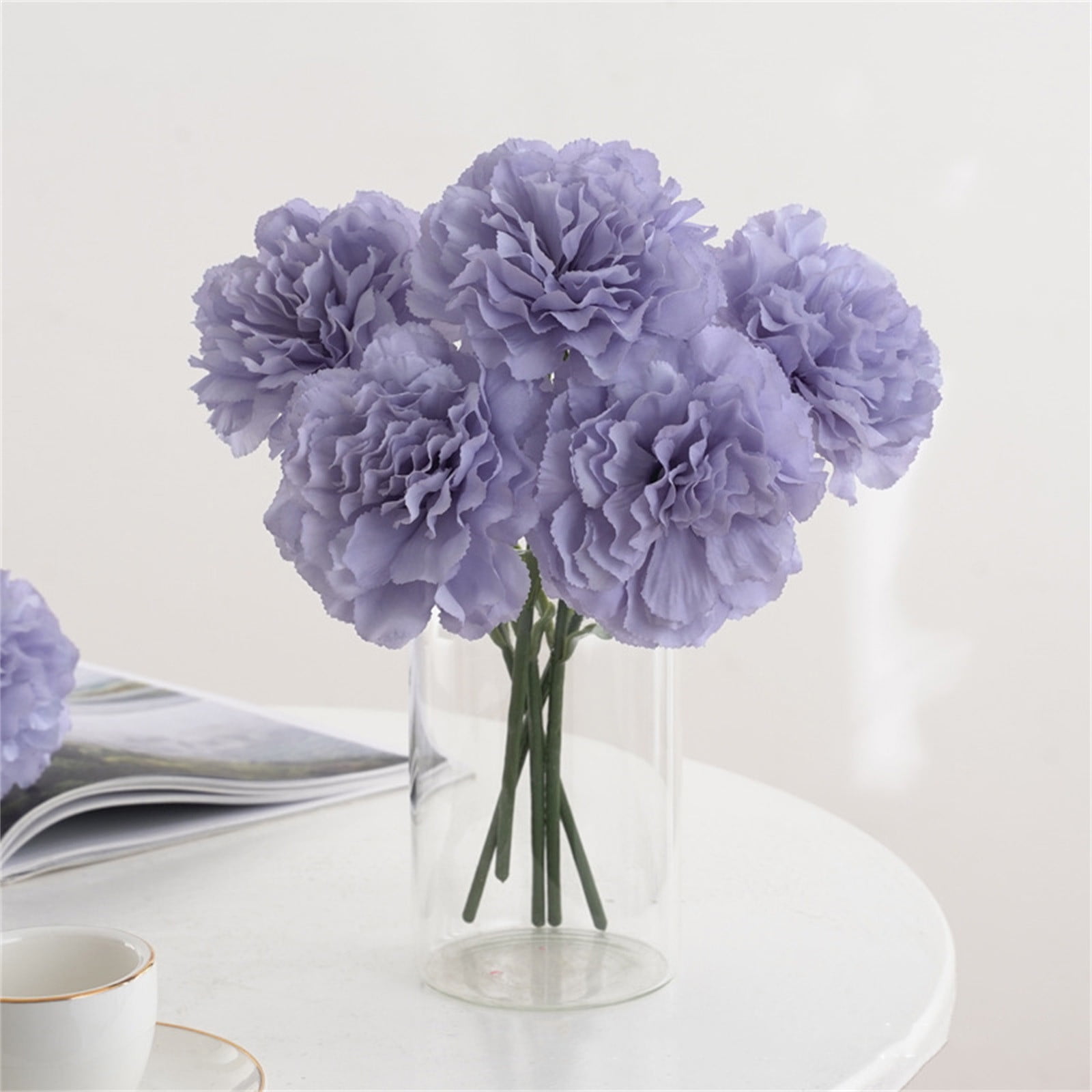 COM1950s 10.6In Artificial Hydrangea Flowers,Real-Like Fake Single Stem ...