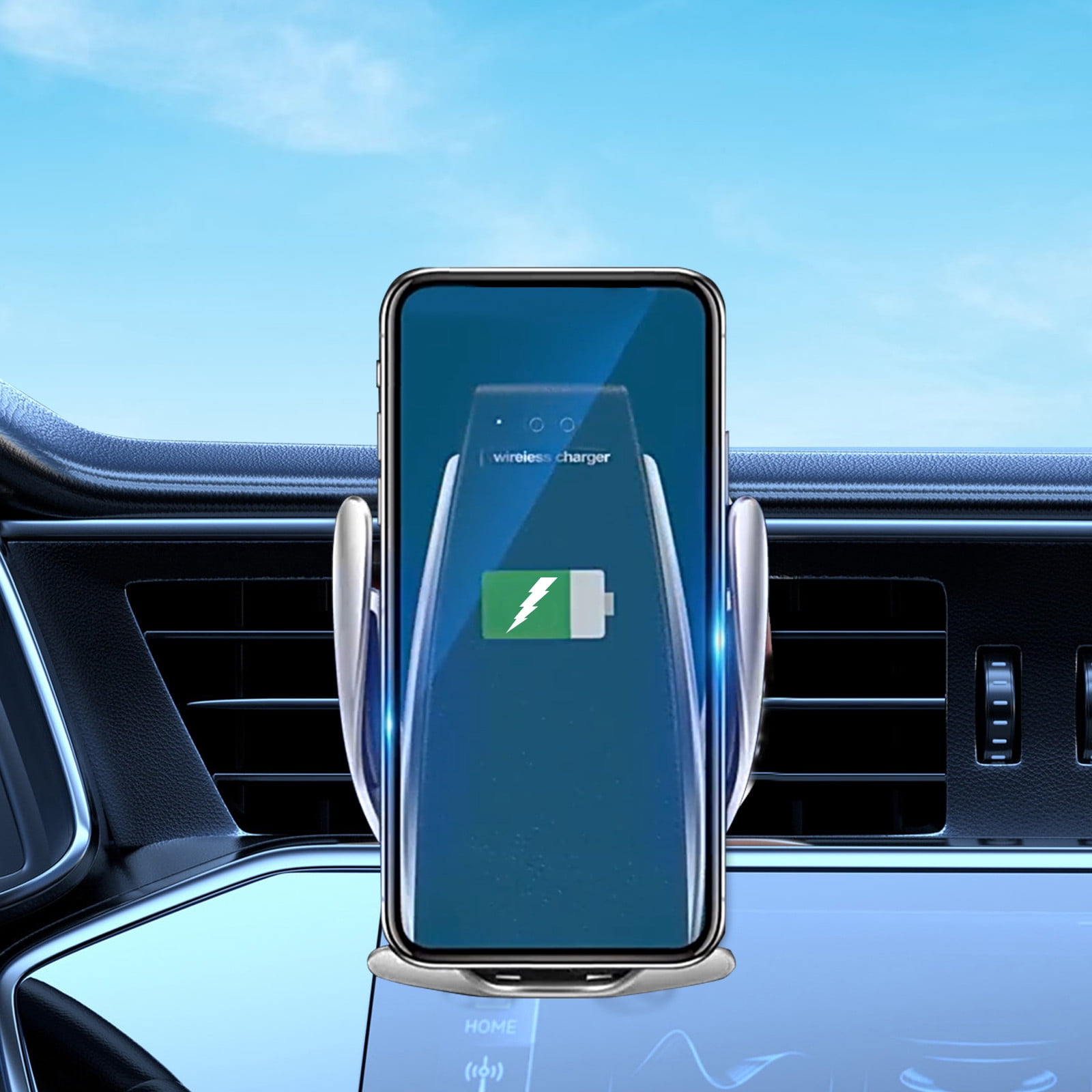 COM1950s 10W Wireless Car Charger - Auto-Sensing Clamp with Heat ...