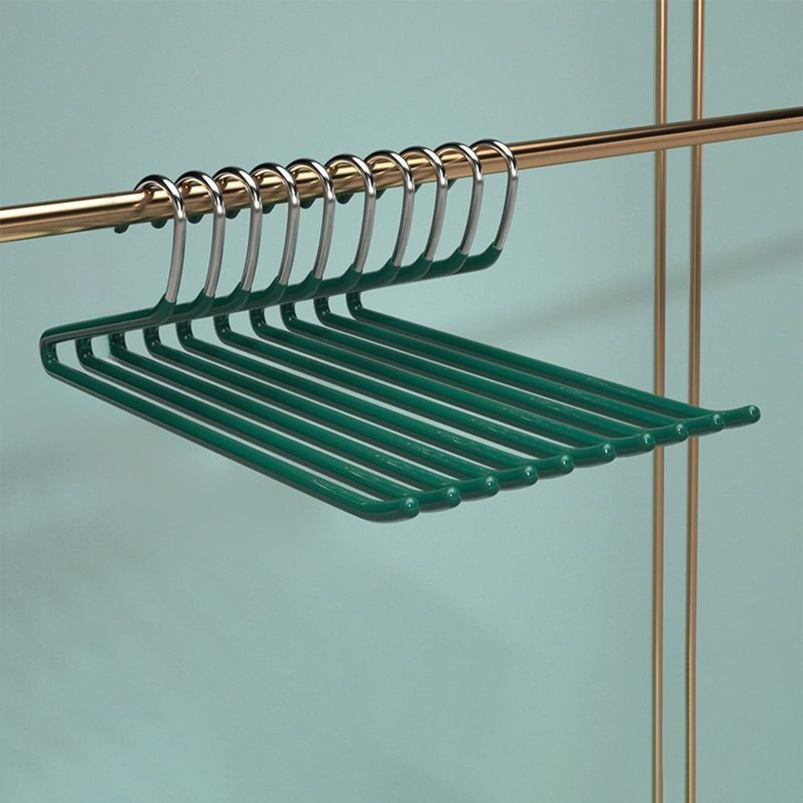 COM1950s 13.7-Inch Stainless Steel Trouser Hangers 5-Pack - Non-Slip ...