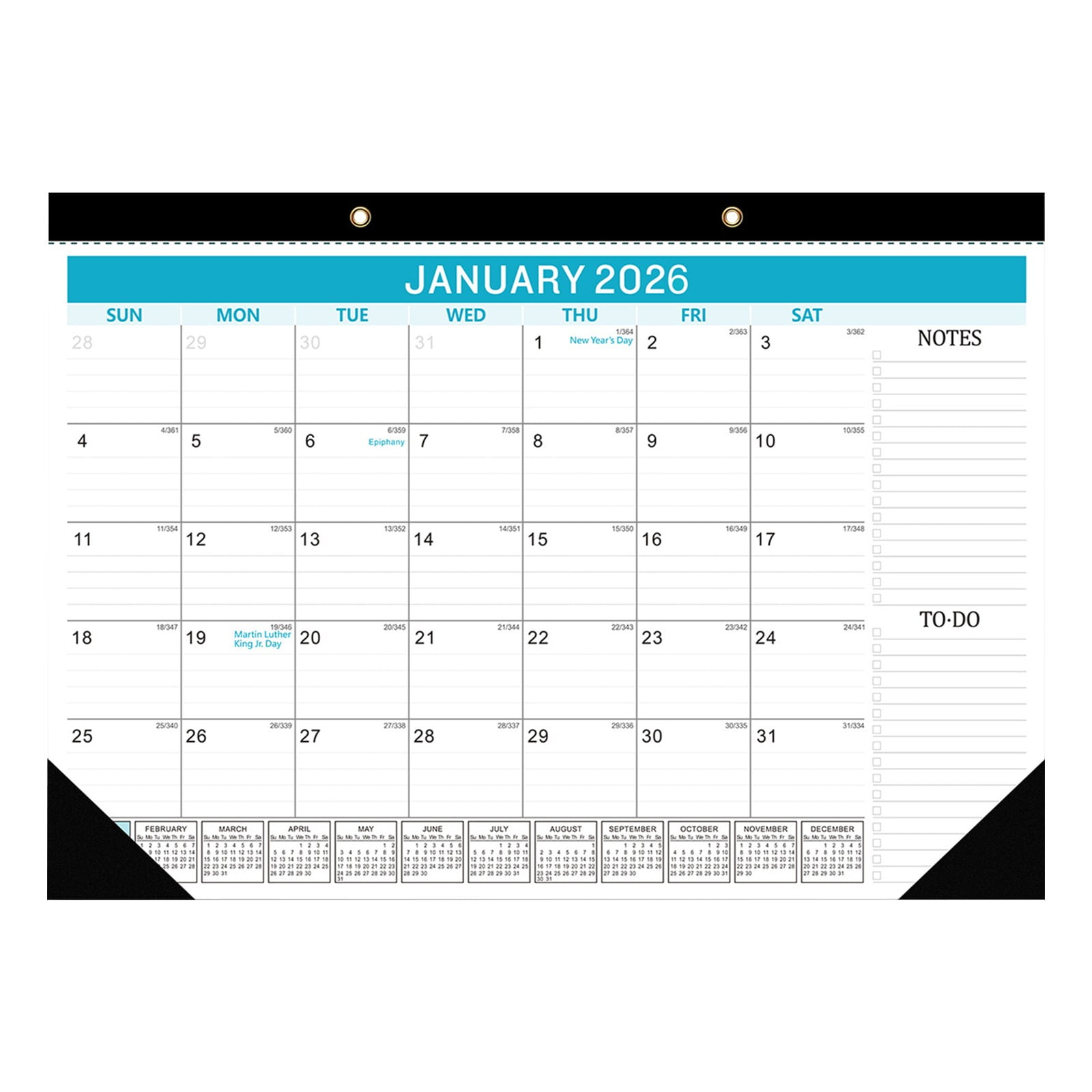 COM1950s 18-Month 2026-2027 Calendar with Watercolor Art,Wall Or Desk ...