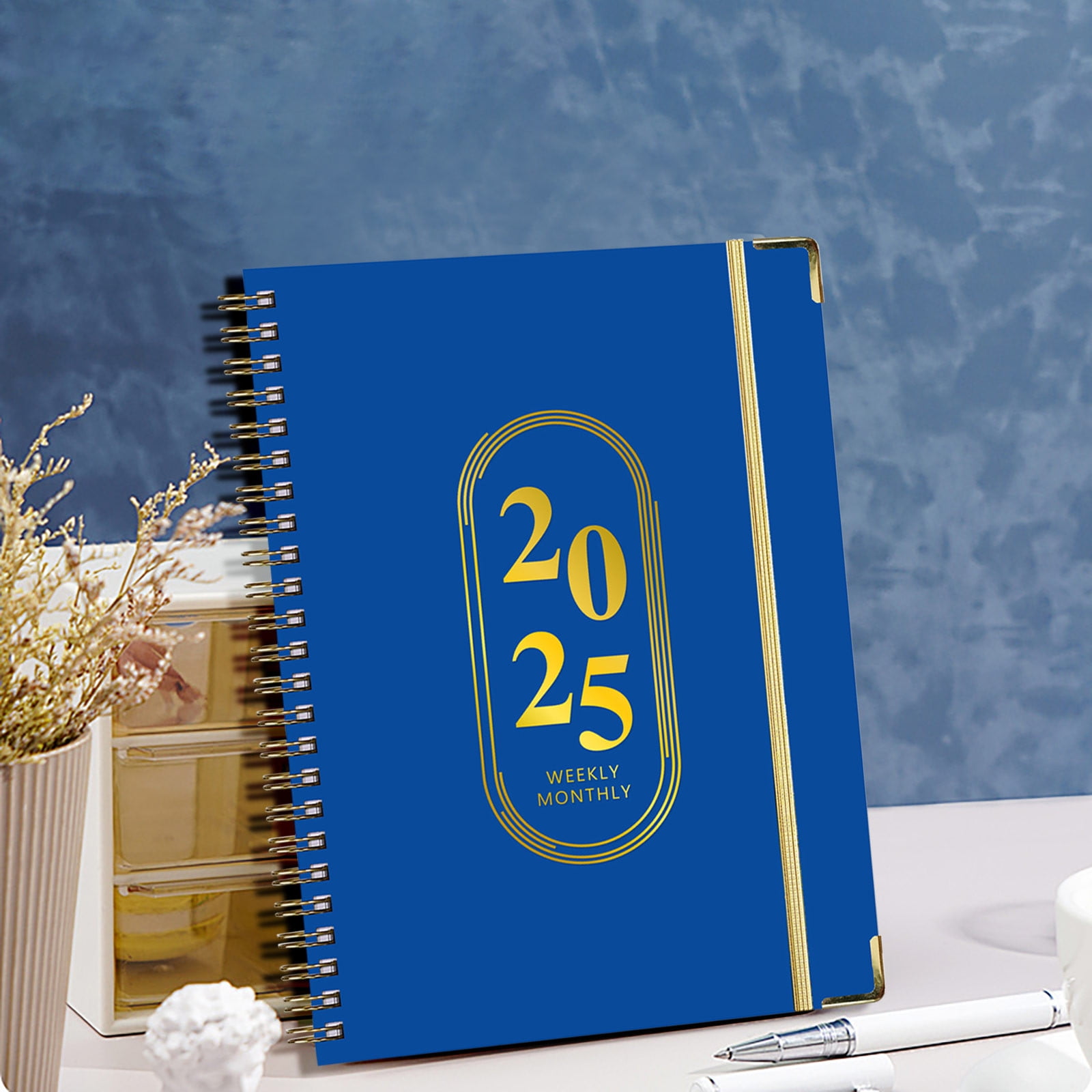 COM1950s 1Pcs Bullet Journal,Spiral Notebook-A5 Notebook Elastic Rope ...