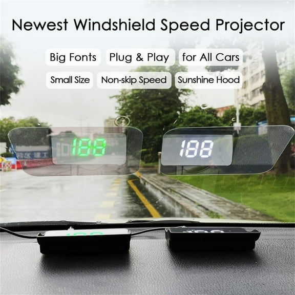 Car Windshield Head Up Display, Usavan Digital GPS Speedometer ...