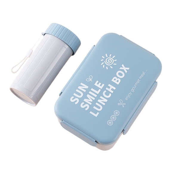 COM1950s 3-Compartment Lunch Box and Mug Set, Microwaveable Bento Lunch ...