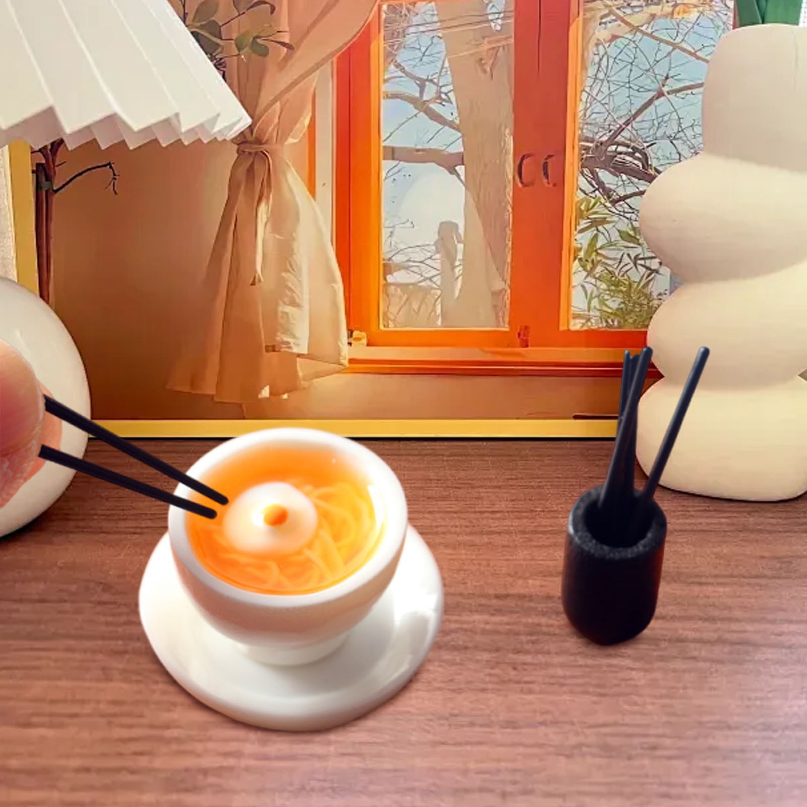 COM1950s 3 Piece Living Room Set Mini Ramen Combination Miniature with ...