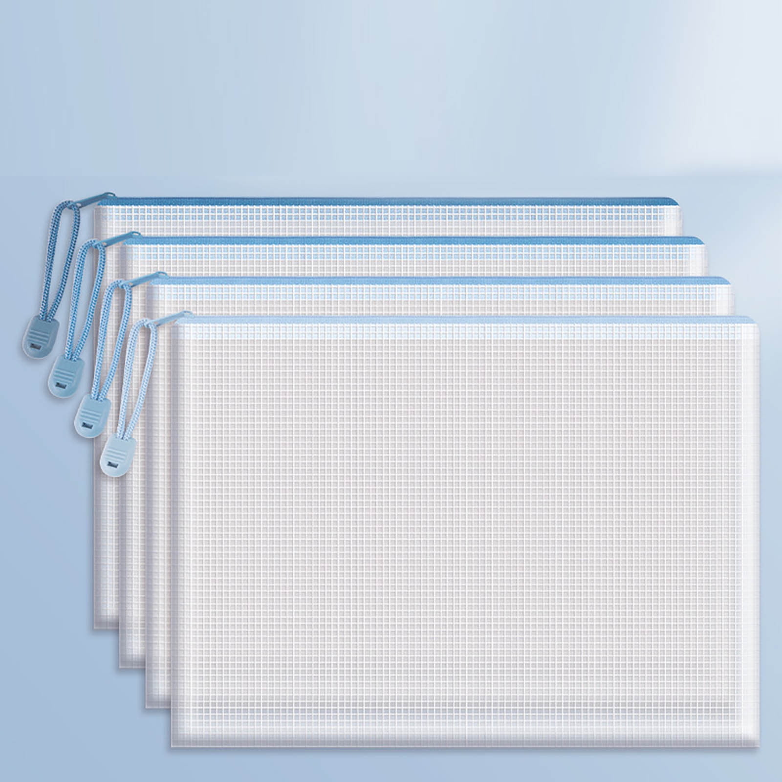 COM1950s A4 Zippered Mesh File Bags 4-Pack,Waterproof Document ...