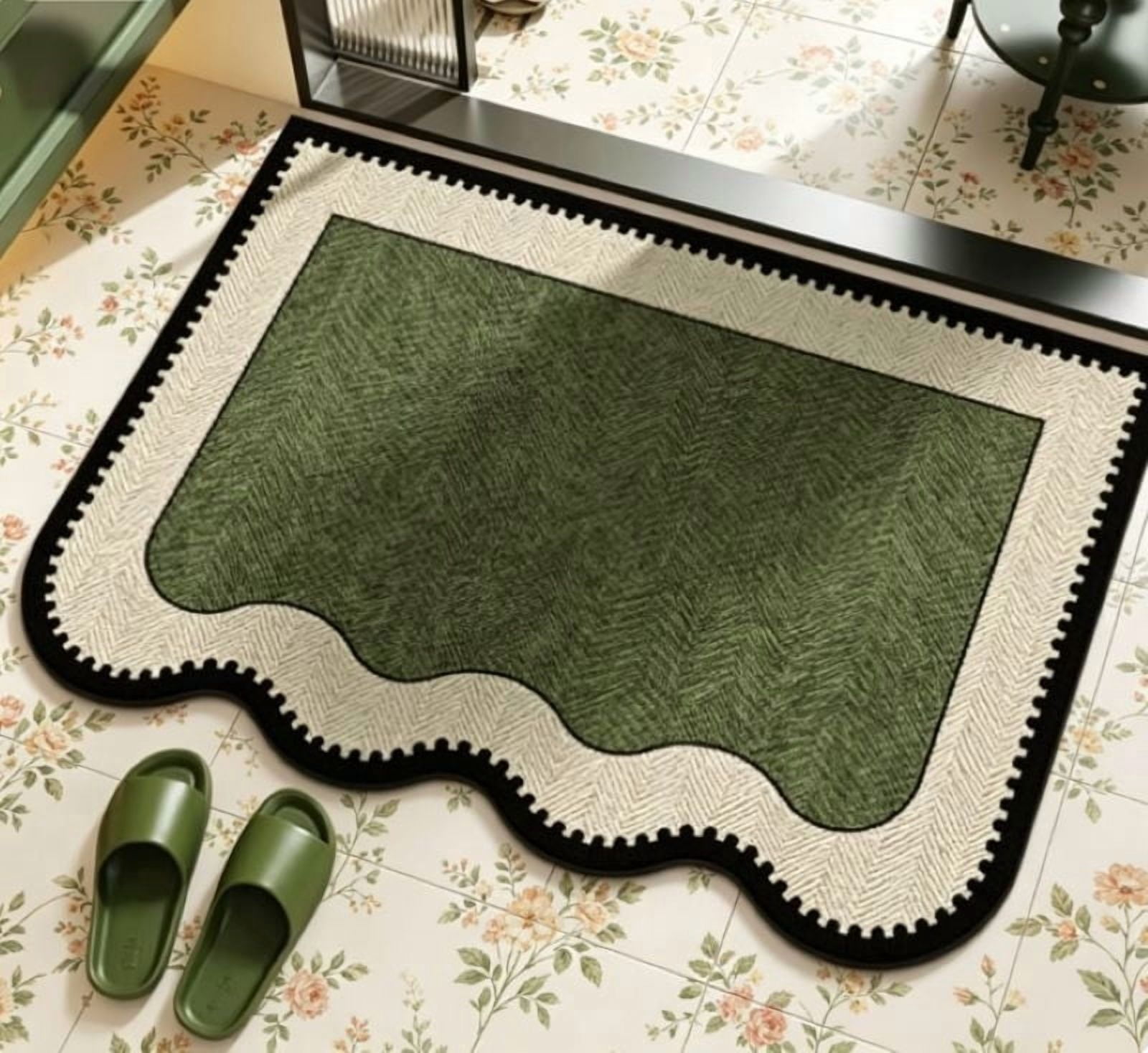 COM1950s Absorbent Floor Mat, Non-Slip Diatom Mud Bath Mat, Quick-Dry ...